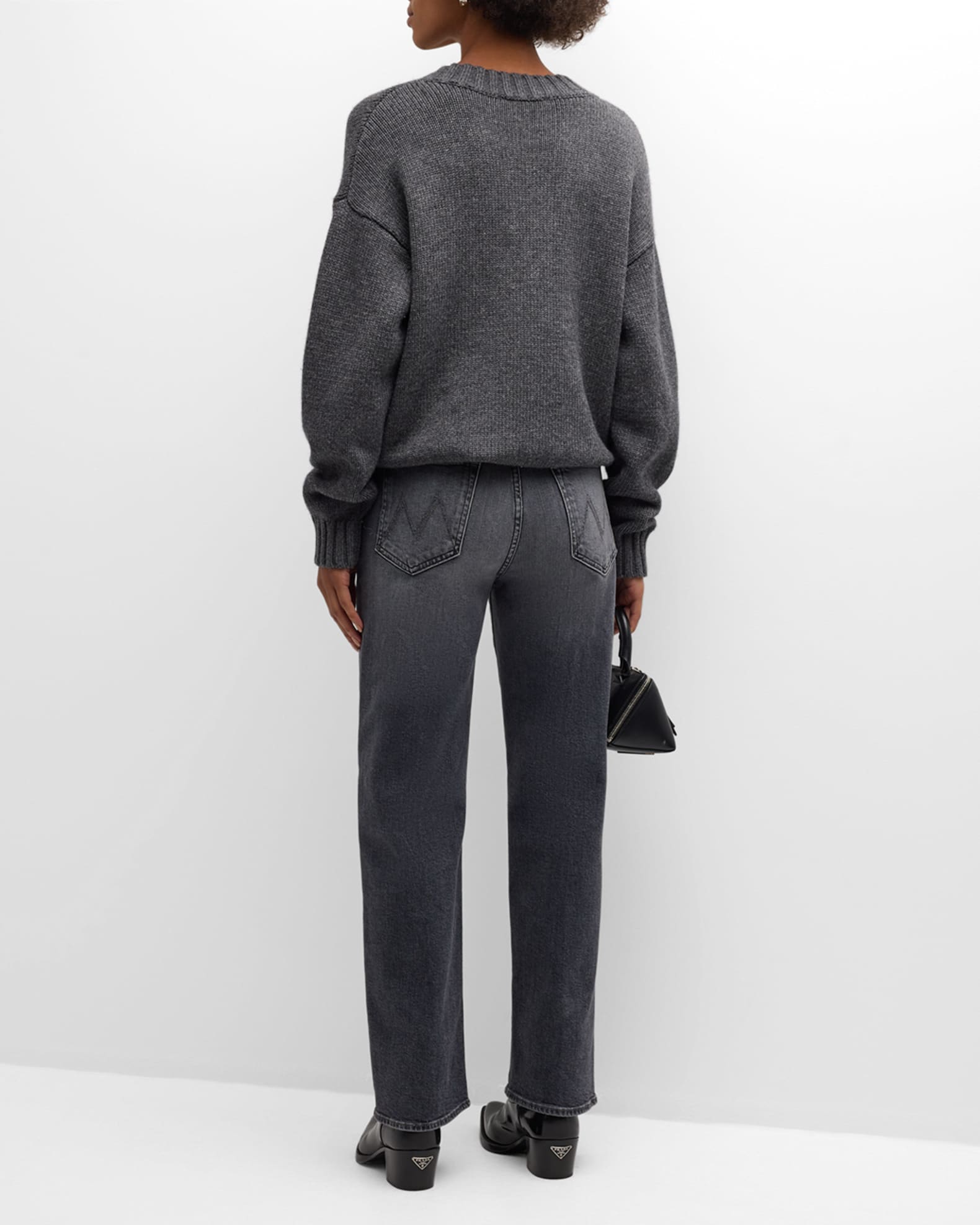 FRAME Chunky Wool-Cashmere Sweater | Neiman Marcus