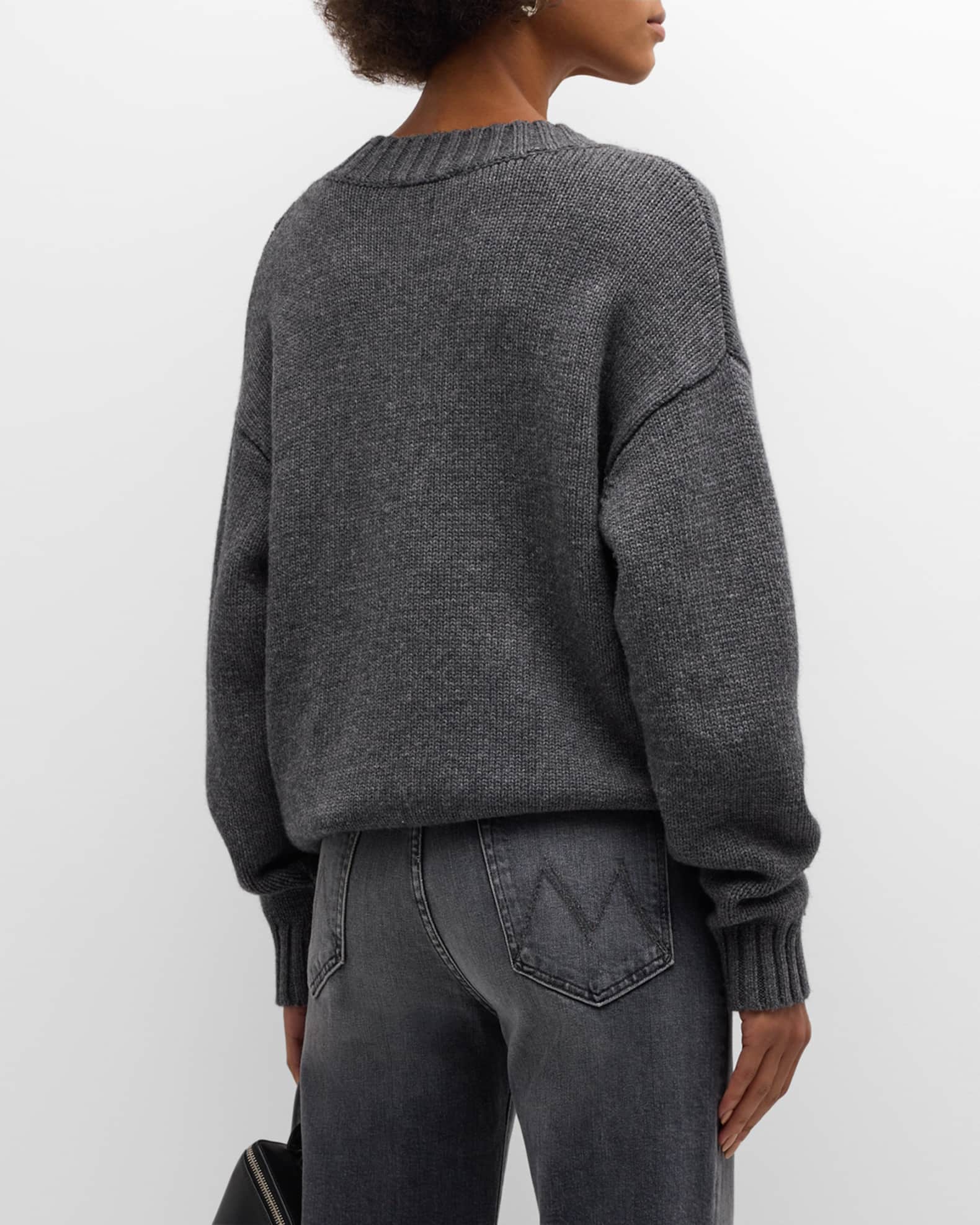 FRAME Chunky Wool-Cashmere Sweater | Neiman Marcus