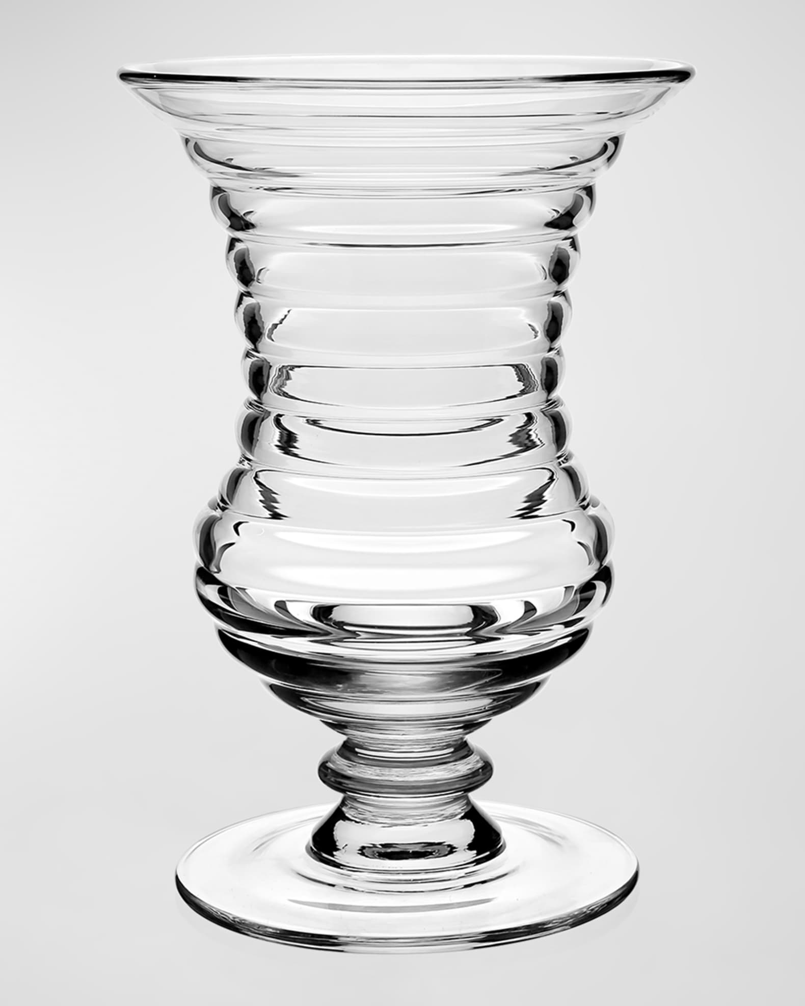 William Yeoward Crystal Ripples Footed Vase, 11" | Neiman Marcus