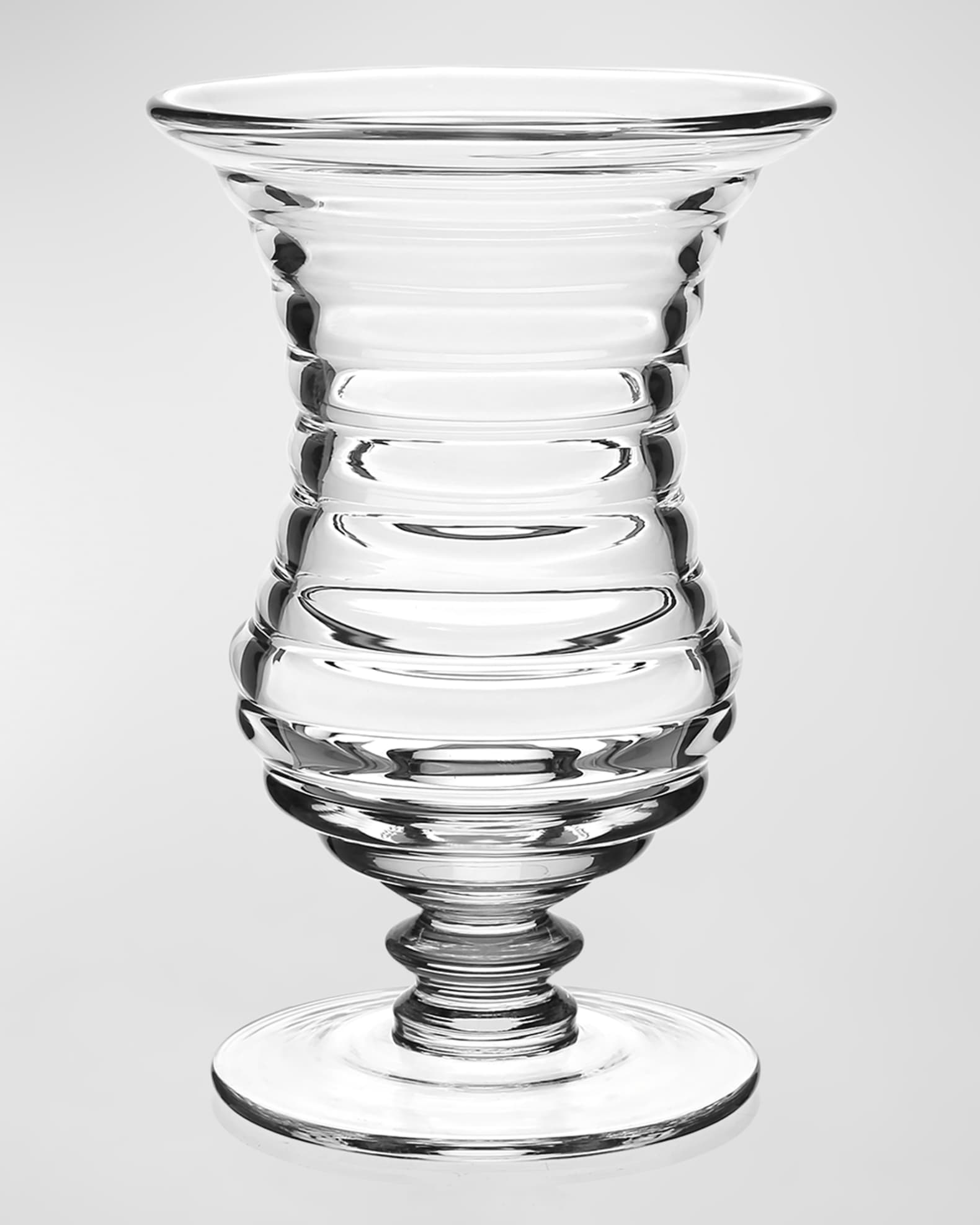William Yeoward Crystal Ripples Footed Vase, 8.5" | Neiman Marcus
