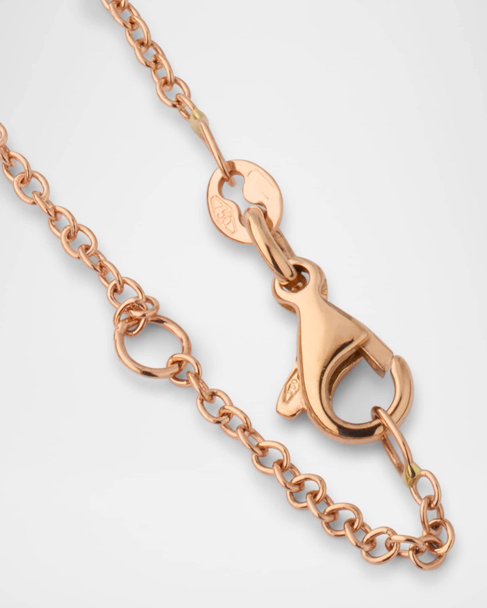 Miseno 18K Rose Gold Flower Pendant Necklace with Diamonds and Pink ...