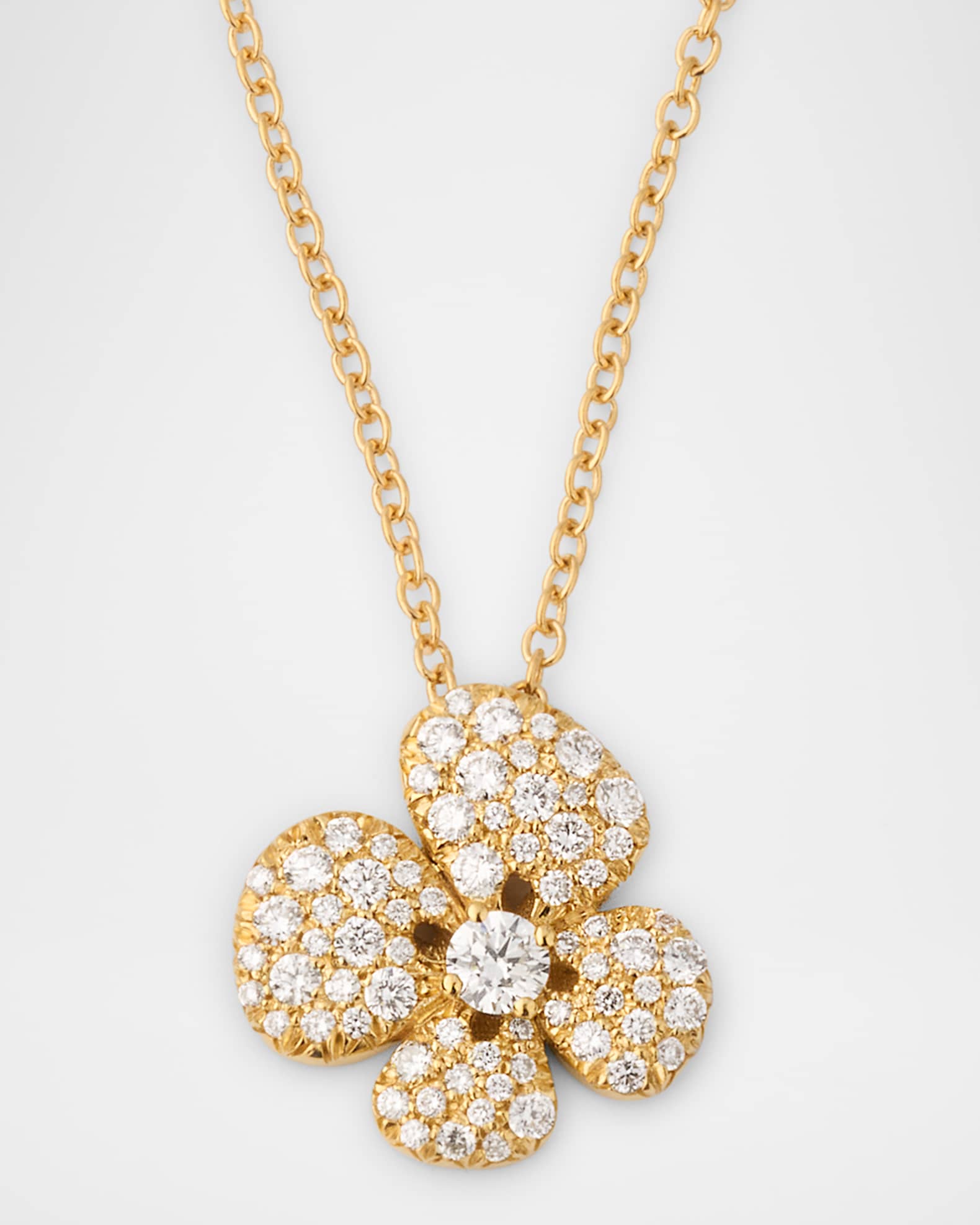 Miseno 18K Yellow Gold Flower Pendant Necklace with Diamonds | Neiman ...