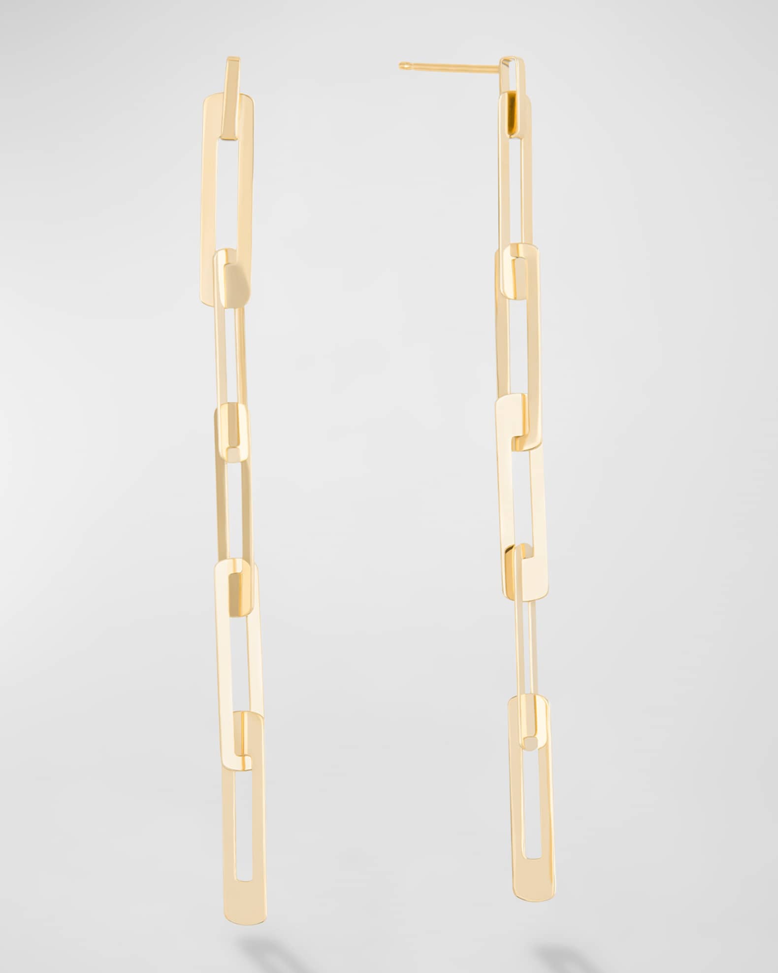 LANA Laser Open Interlocking Rectangle Linear Earrings | Neiman Marcus