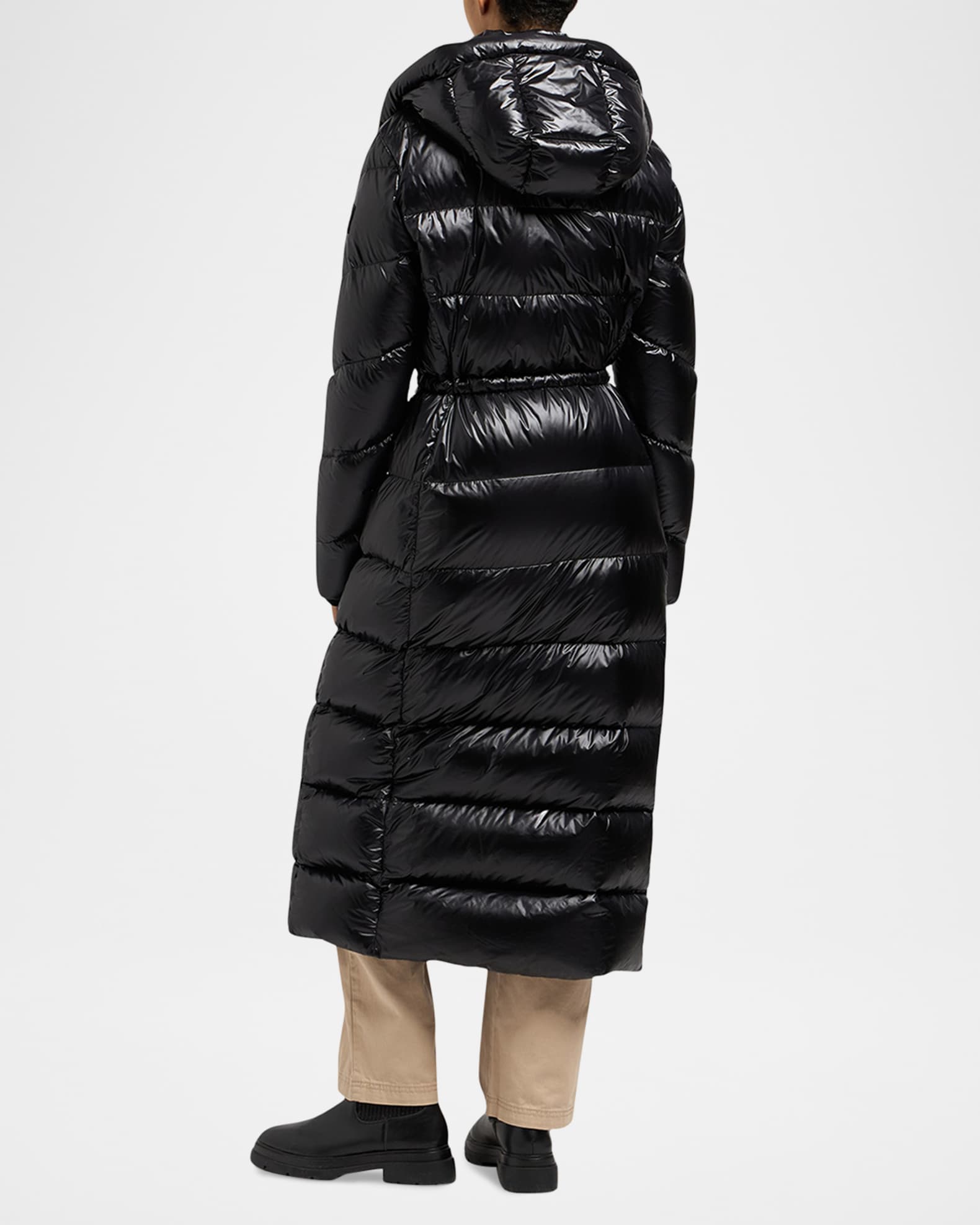 Moose Knuckles Belle Long Shiny Puffer Coat | Neiman Marcus