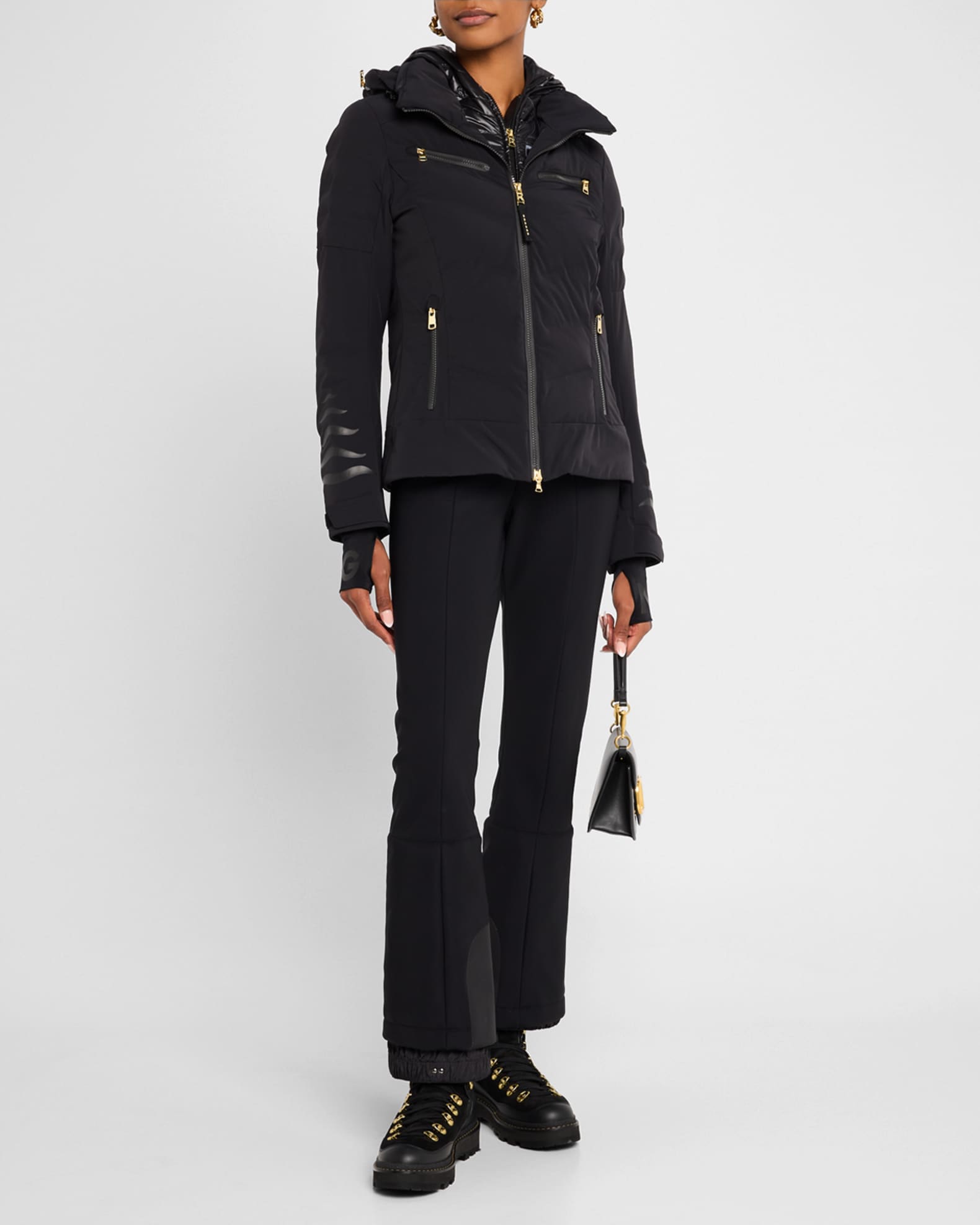 Bogner Kea Flame Print Hooded Parka | Neiman Marcus