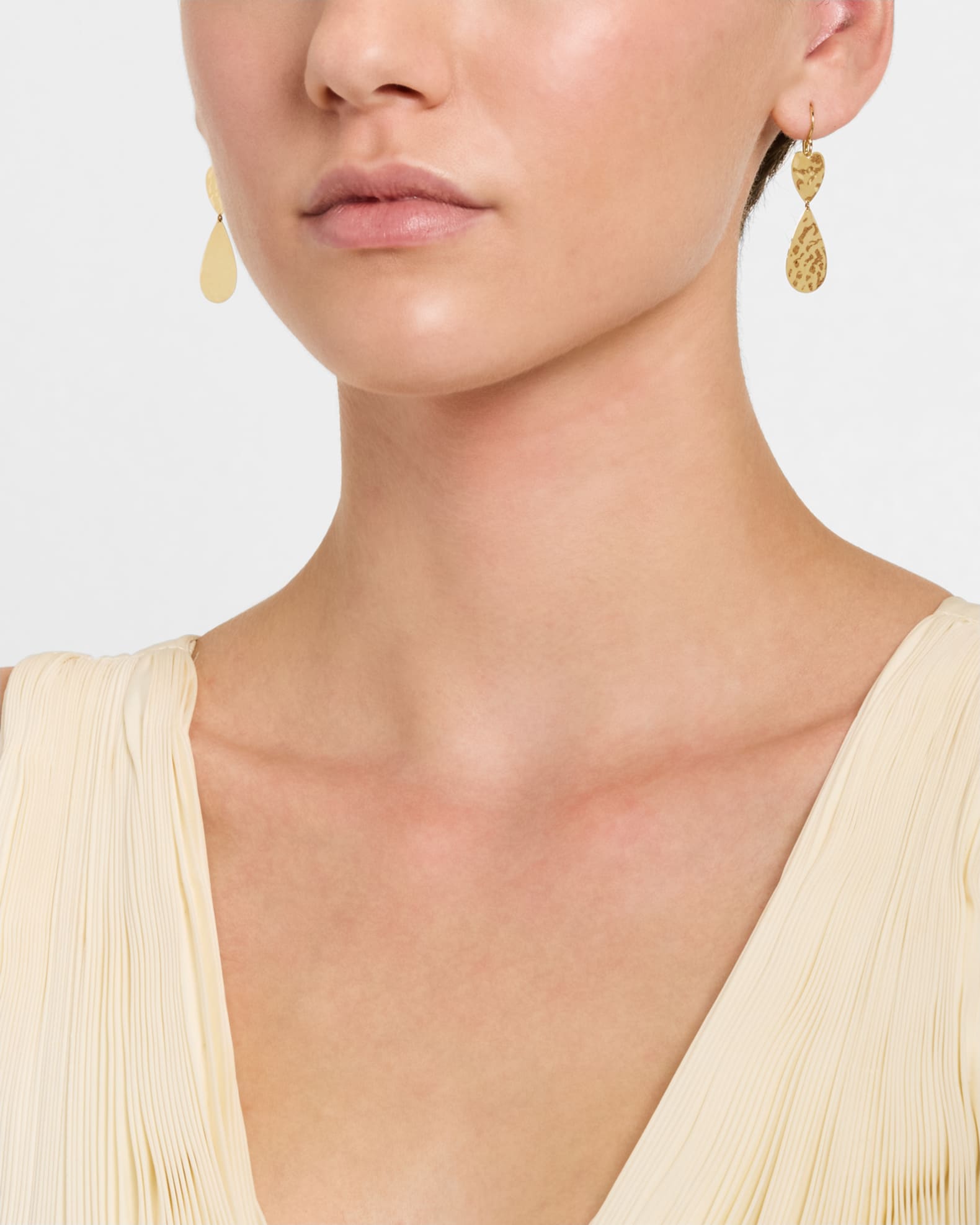Ippolita Classico Crinkle Heart and Teardrop Dangle Earrings in 18K ...