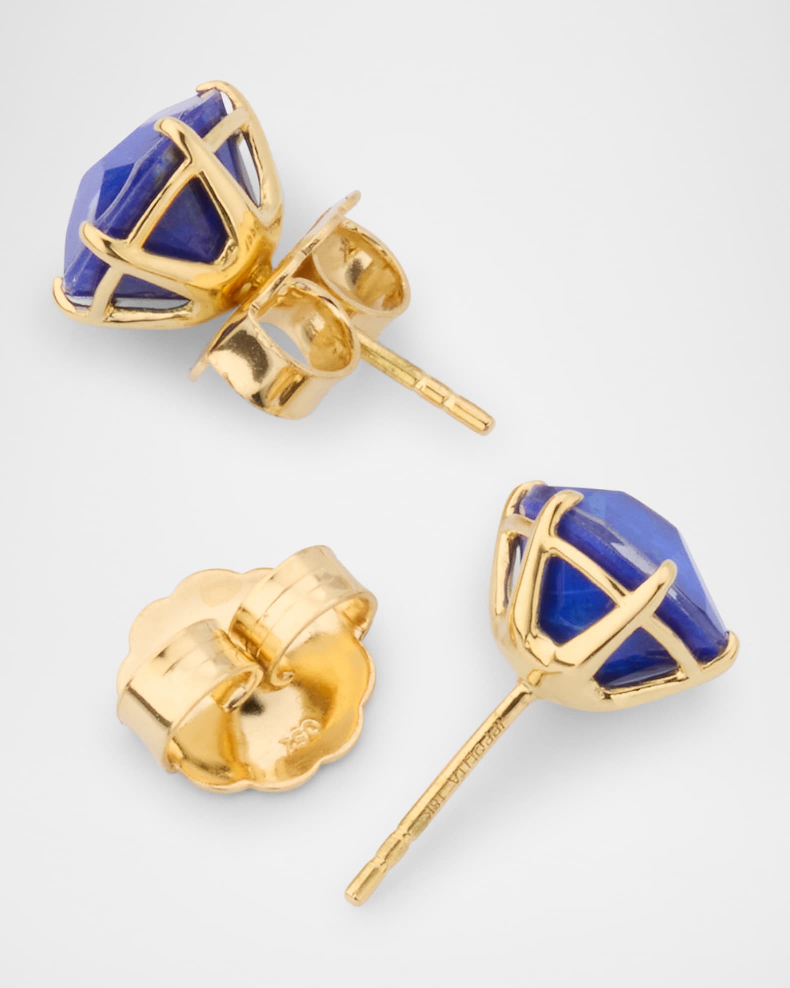 Ippolita Rock Candy Medium Round Rock Crystal and Lapis Doublet Stud ...
