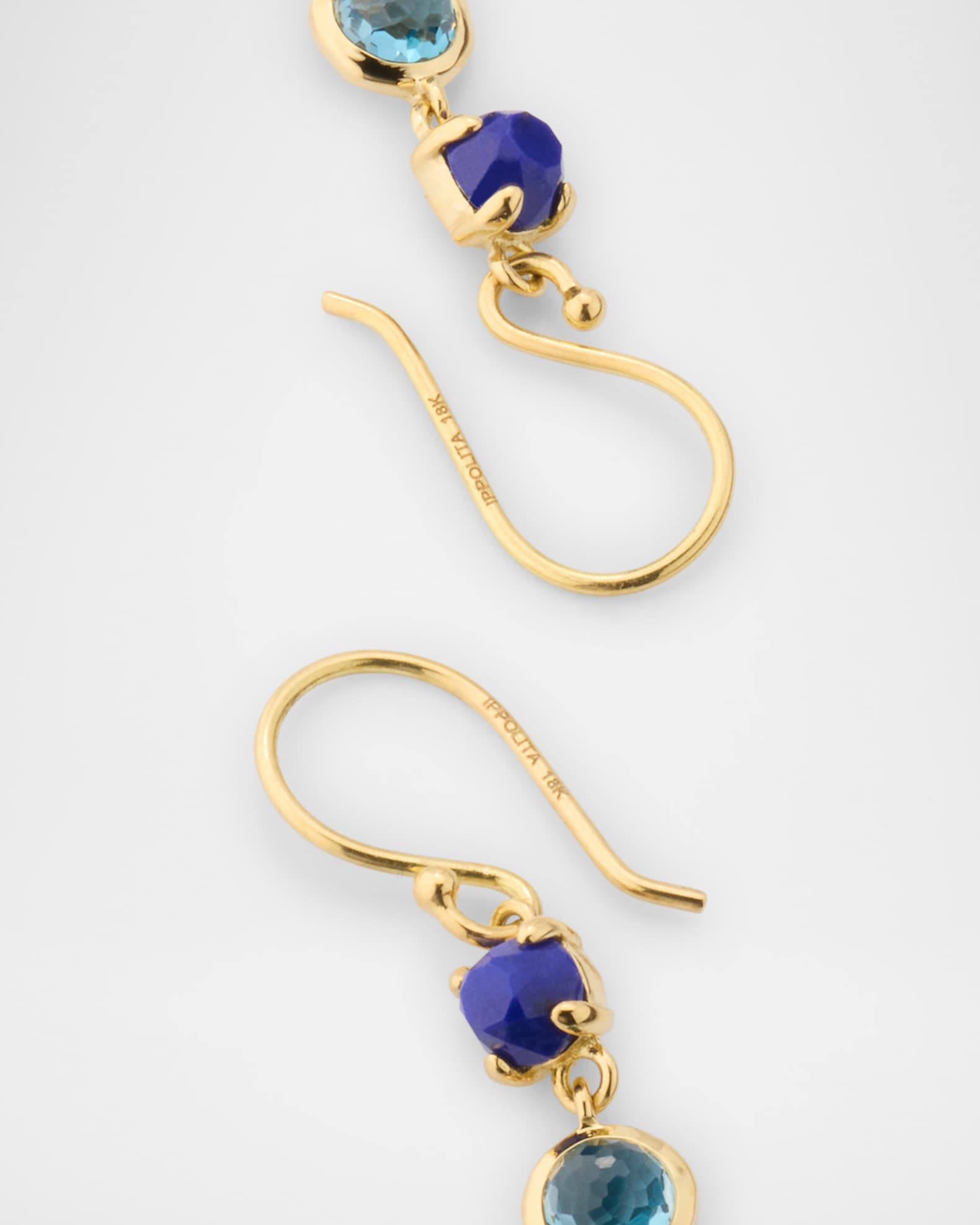 Ippolita Rock Candy 18K Gold 4-Stone Linear Drop Earrings | Neiman Marcus