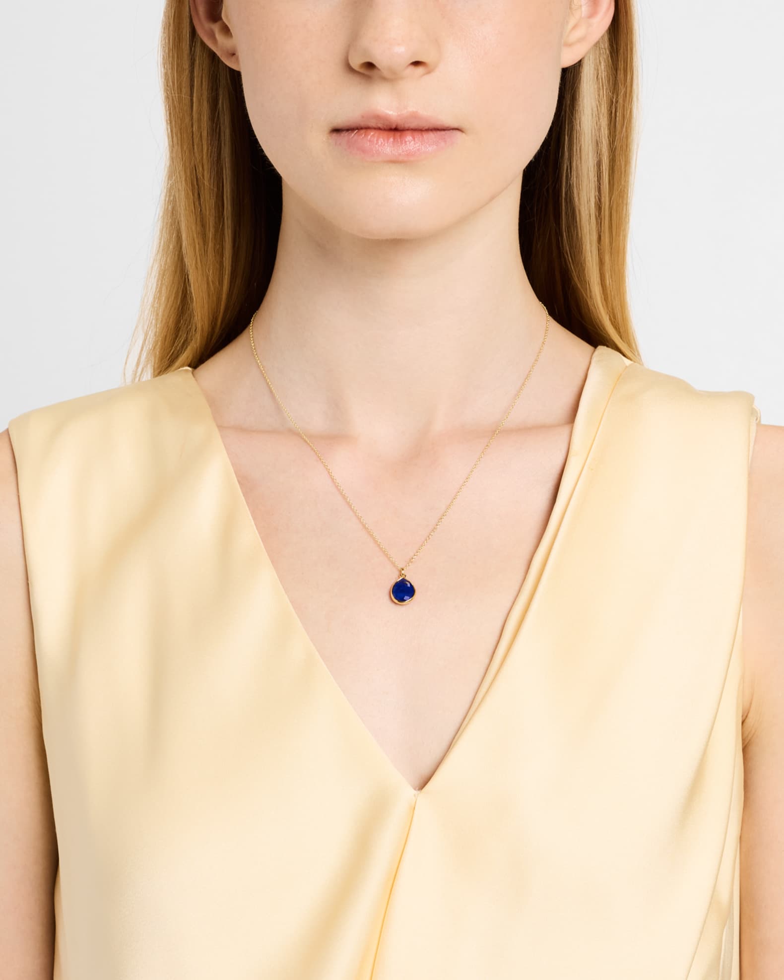 Ippolita Rock Candy Mini Lapis Teardrop Pendant Necklace in 18K Gold ...