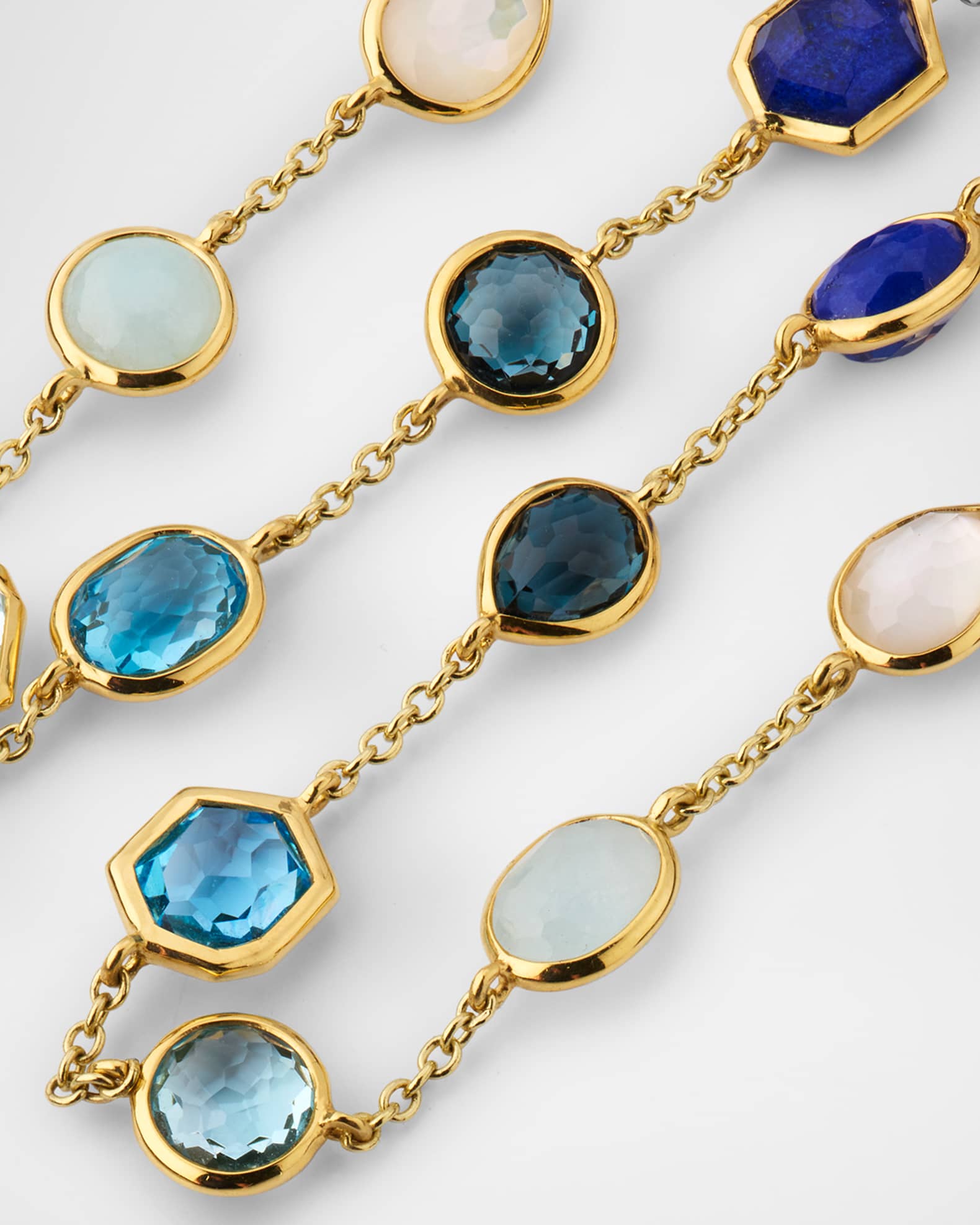 Ippolita Rock Candy Mare 15-Stone Station Chain Necklace in 18K Gold ...