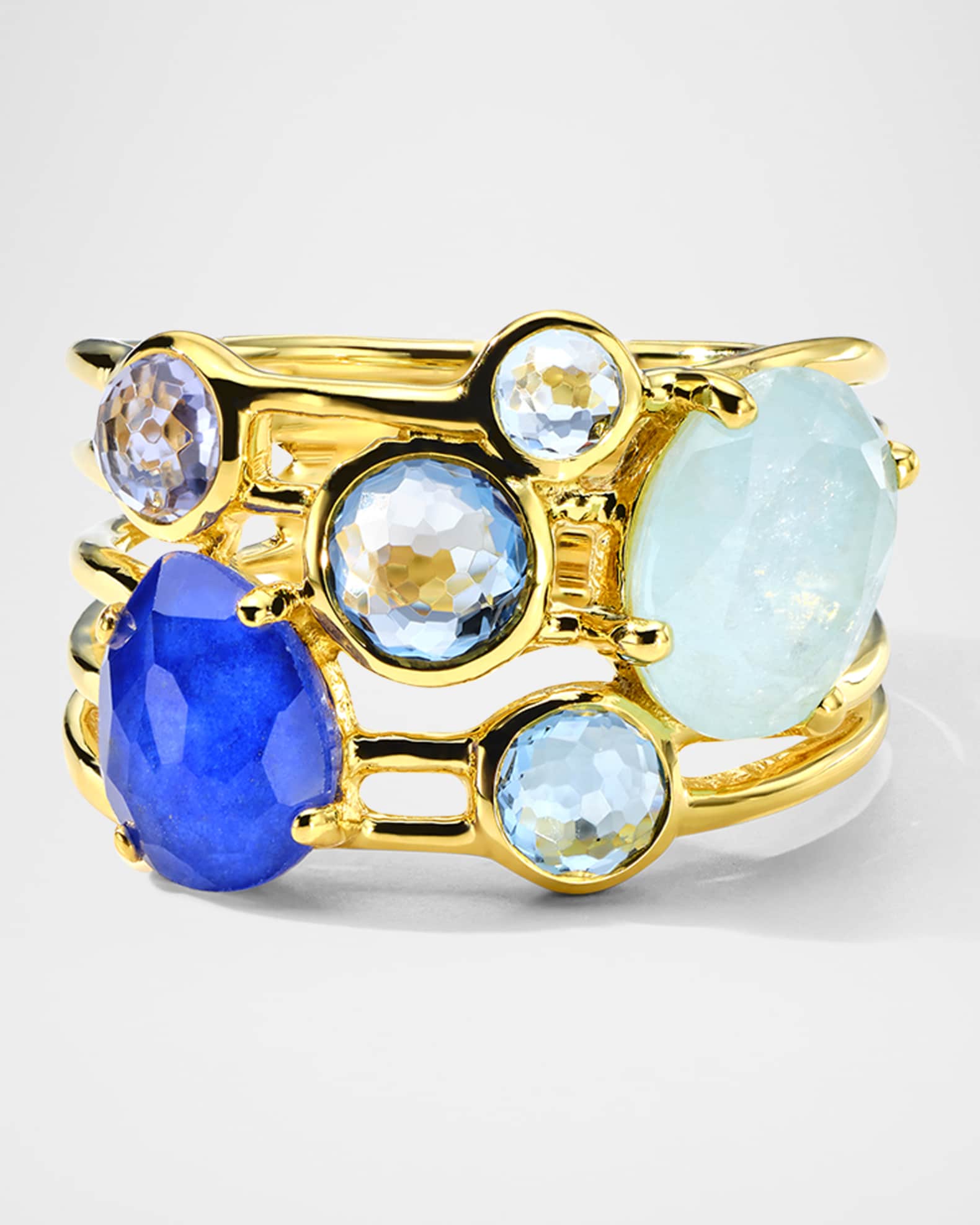 Ippolita Rock Candy Gelato Mare 6-Stone Cluster Ring in 18K Gold ...