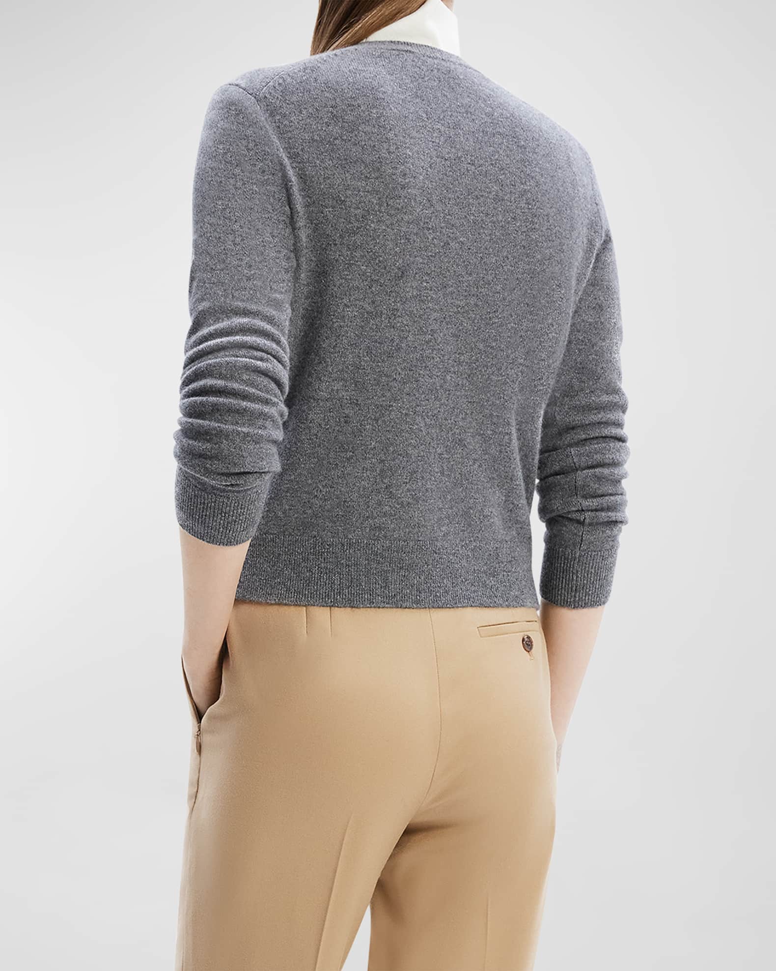 Theory Cashmere Cropped Cardigan Sweater | Neiman Marcus