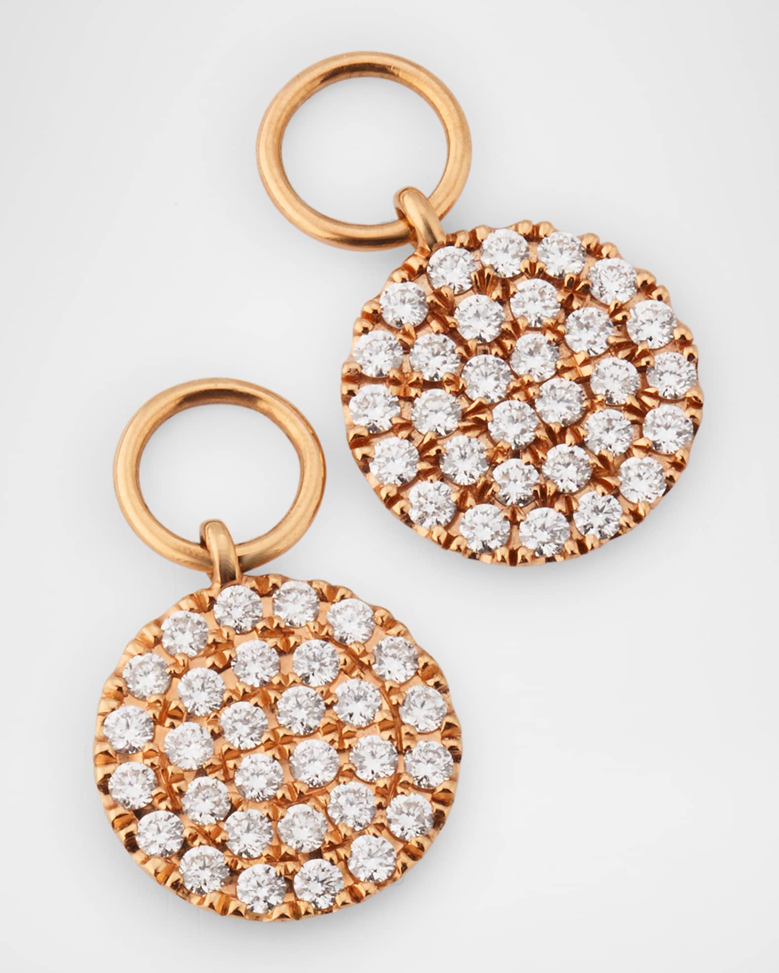 Lisa Nik Sparkle 18K Rose Gold Diamond Earring Charms | Neiman Marcus