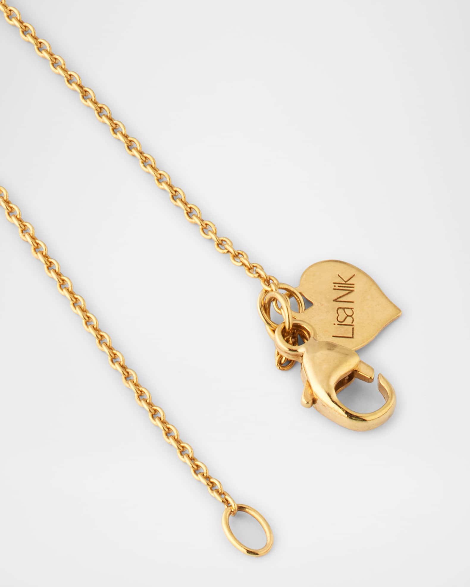 Lisa Nik Talisman 18K Yellow Gold Personalized Lisa Diamond Necklace ...