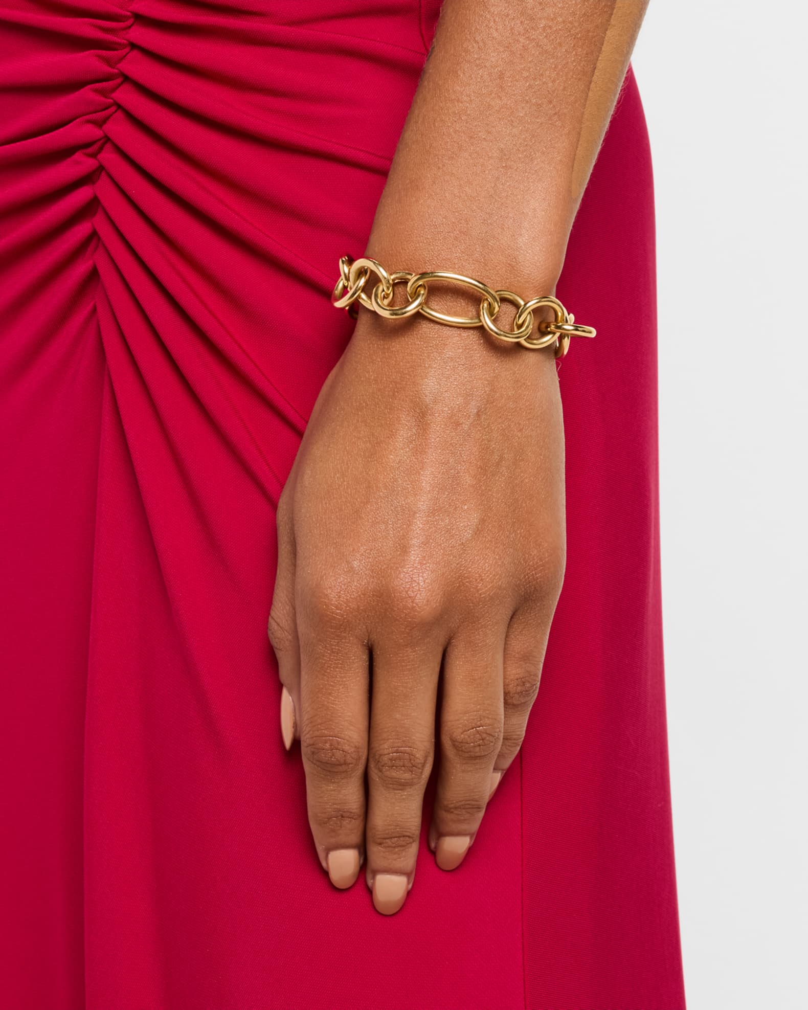 Lisa Nik Golden Dreams 18K Yellow Gold Oval Link Bracelet | Neiman Marcus