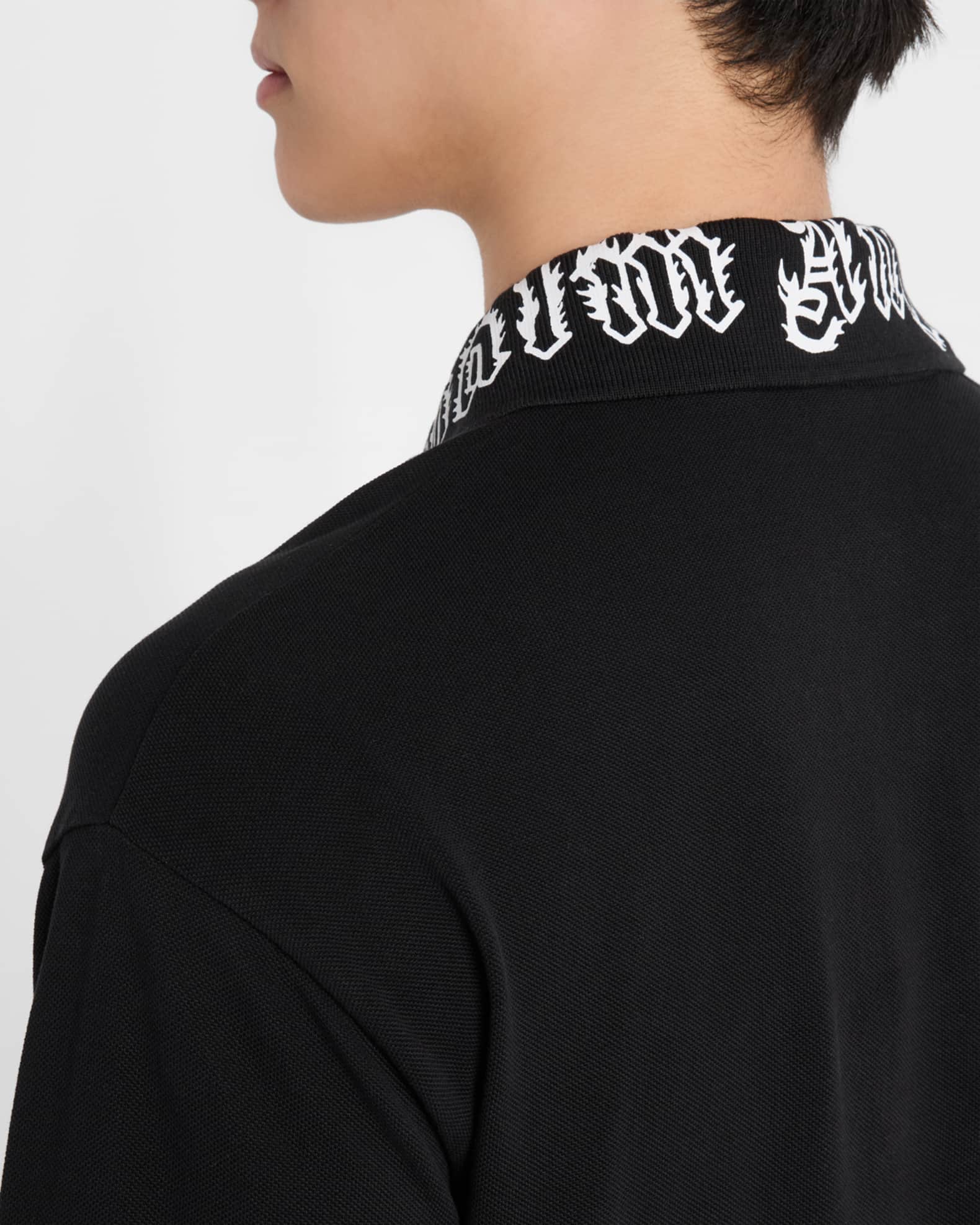 Palm Angels Men's Neck-Logo Polo Shirt | Neiman Marcus