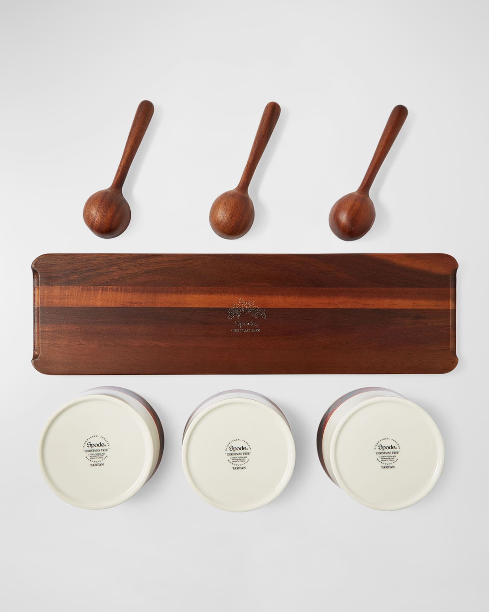 Spode Christmas Tree Tartan 7-Piece Condiment Set | Neiman Marcus