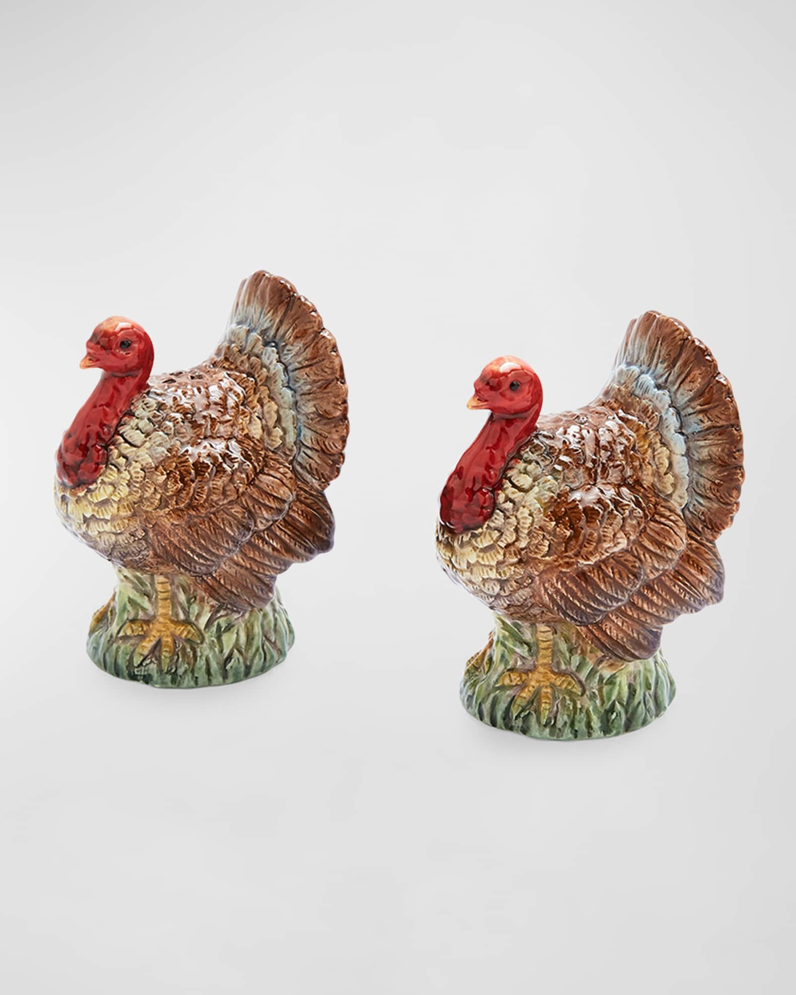 Spode Woodland Figural Turkey Salt & Pepper Set | Neiman Marcus