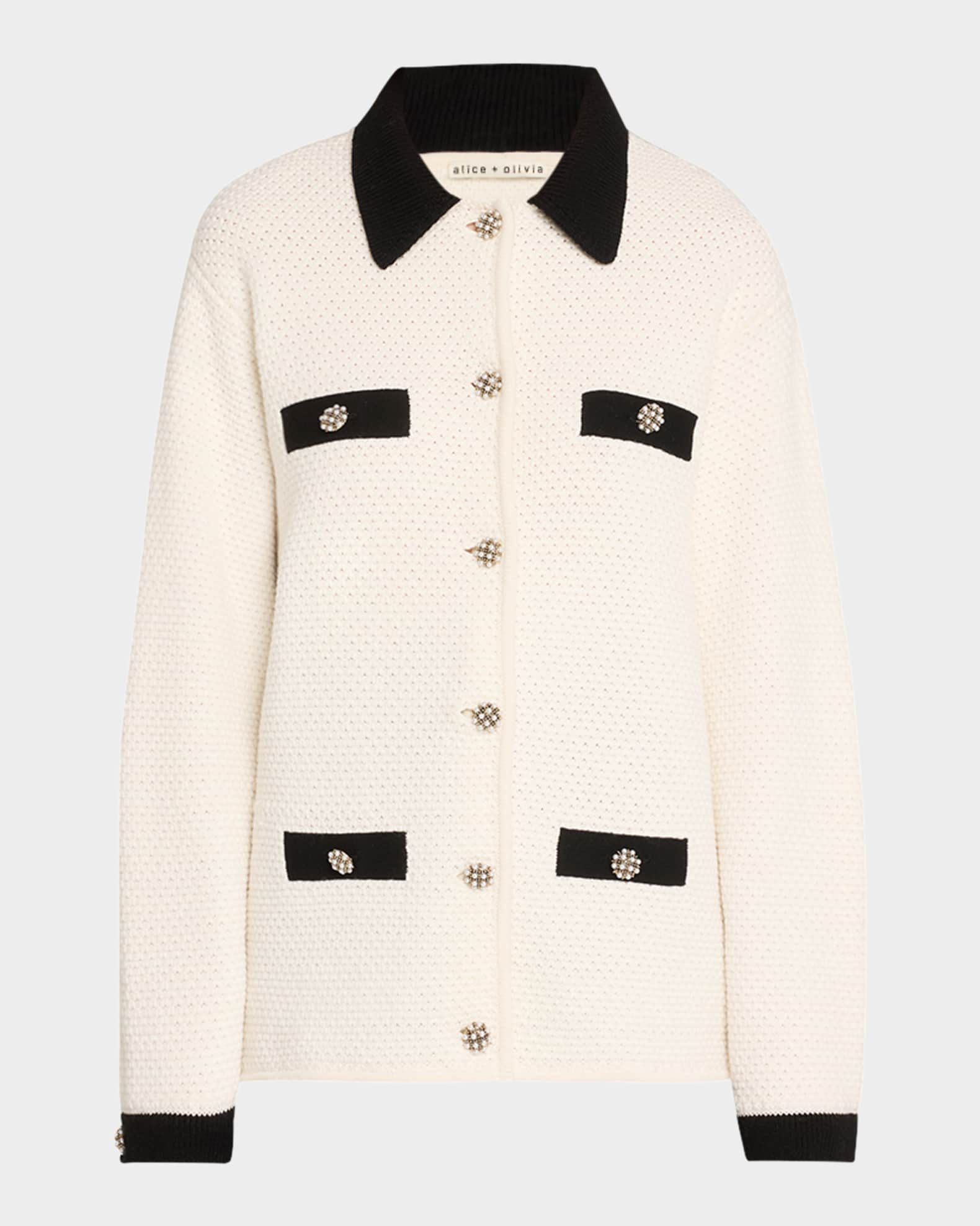 Alice + Olivia Phoebe Oversized Sweater Jacket | Neiman Marcus