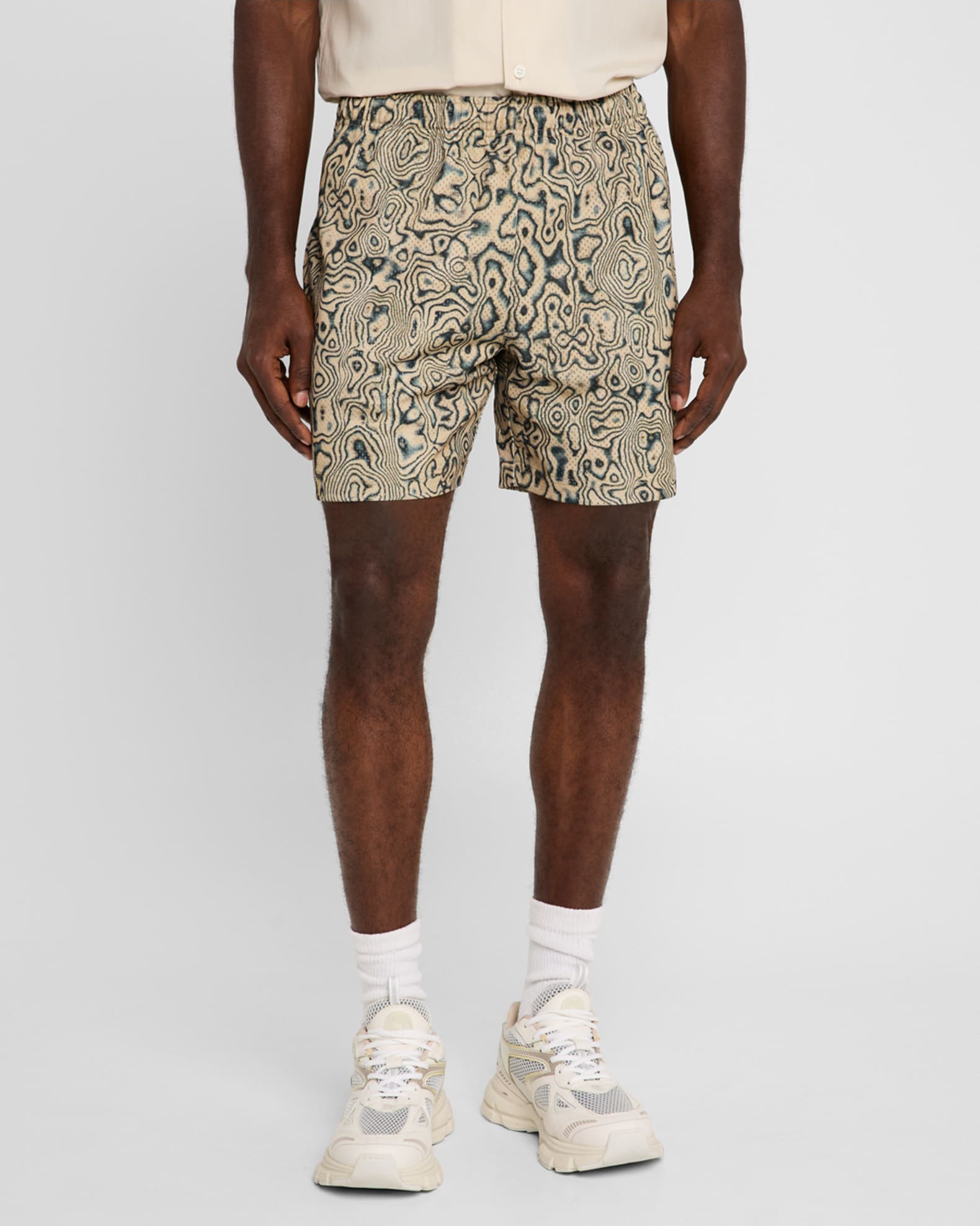 John Elliott Men's Printed Mesh Practice Shorts | Neiman Marcus