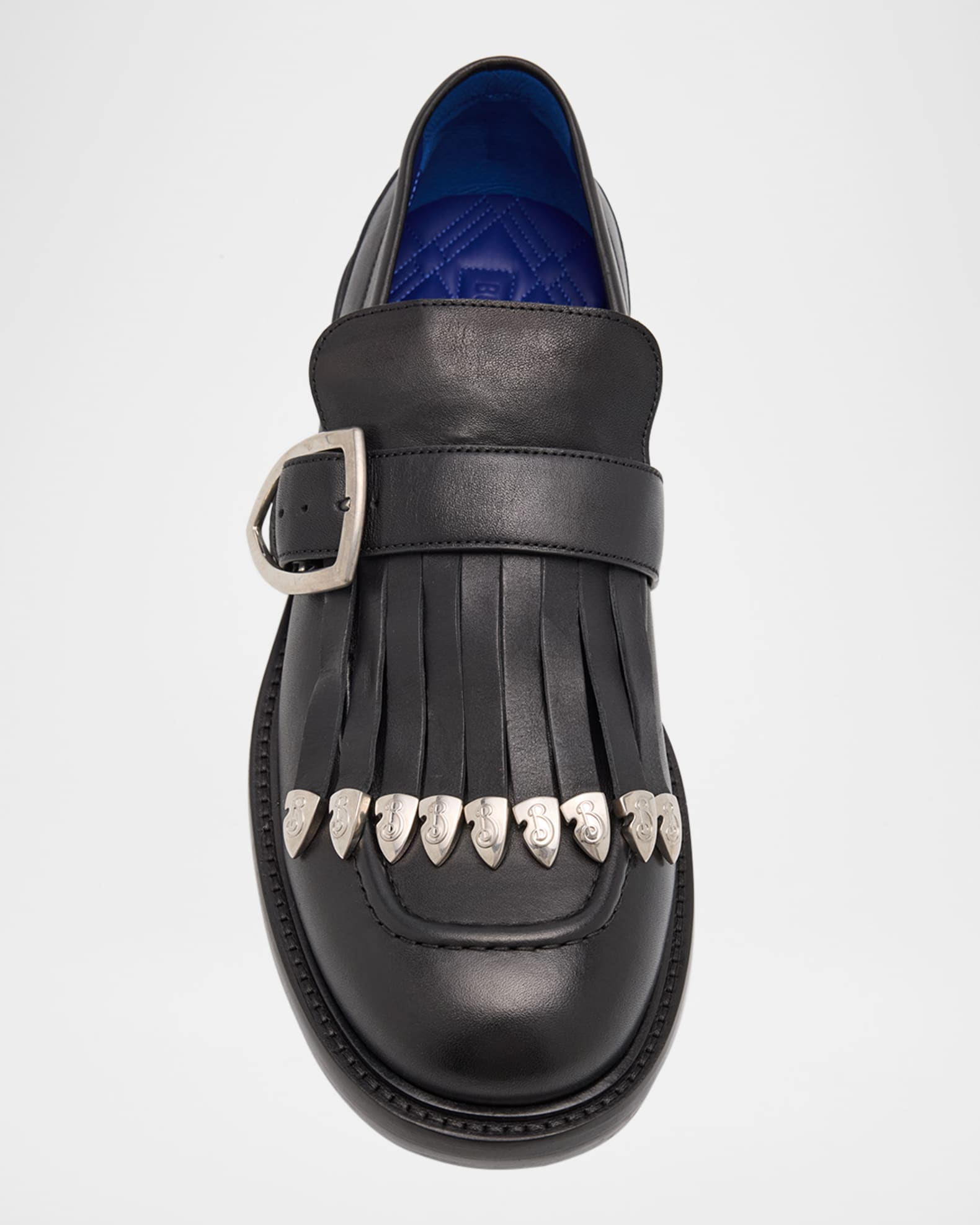 Burberry Men's Cobble Fringe Leather Loafers | Neiman Marcus