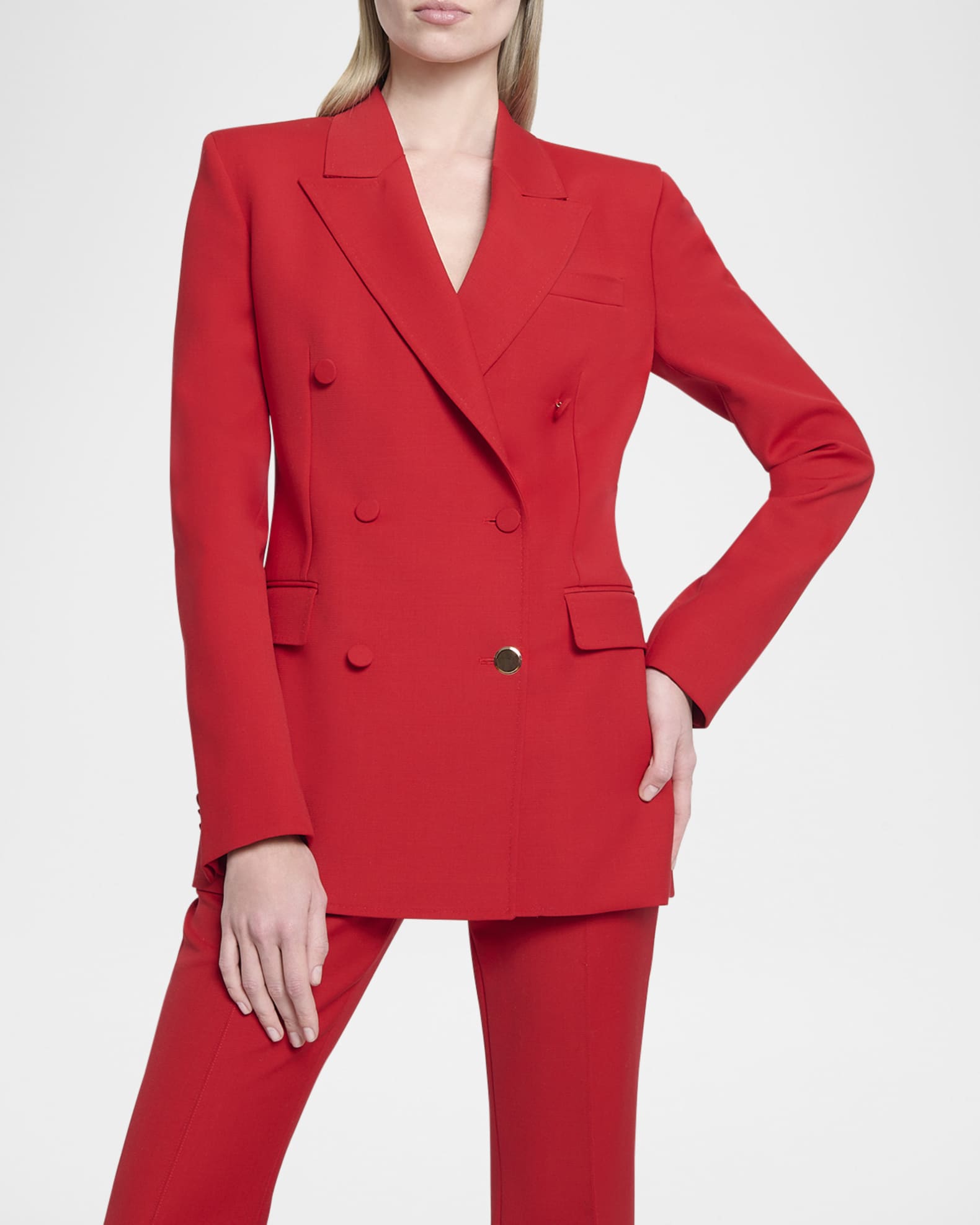 Gabriela Hearst Gavin Double-Breasted Wool Blazer | Neiman Marcus