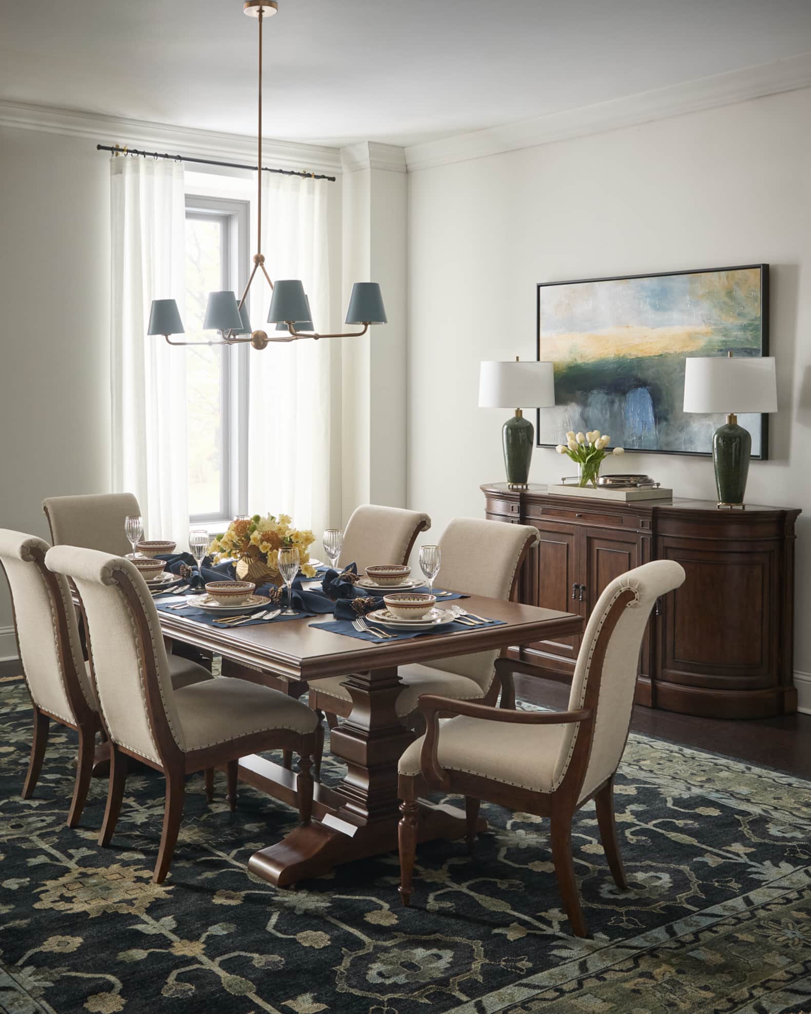 "Deep Blue Horizon" Original Painting by Susan Adamson-Ray | Neiman Marcus