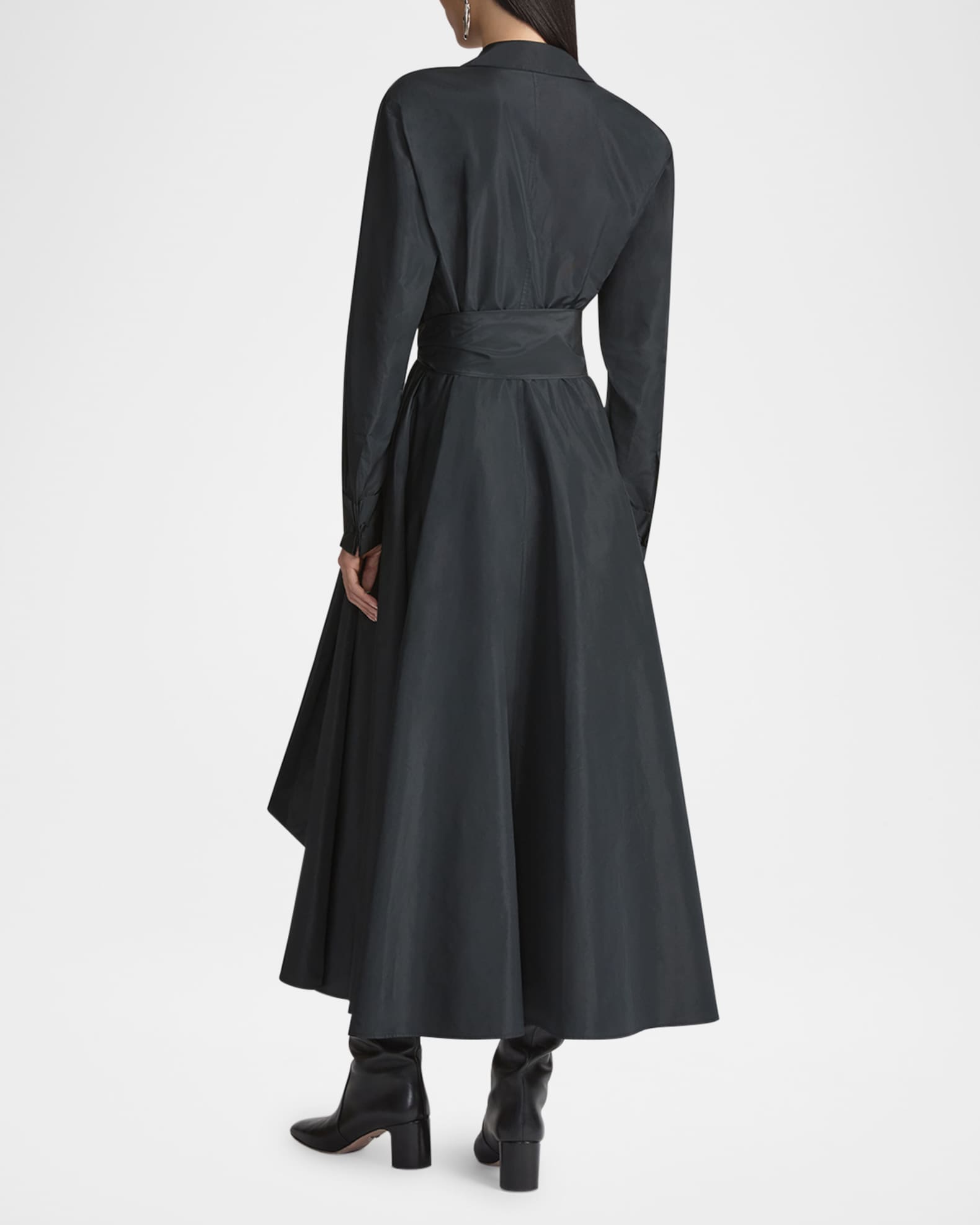 Lafayette 148 New York Belted A-Line Midi Shirtdress | Neiman Marcus