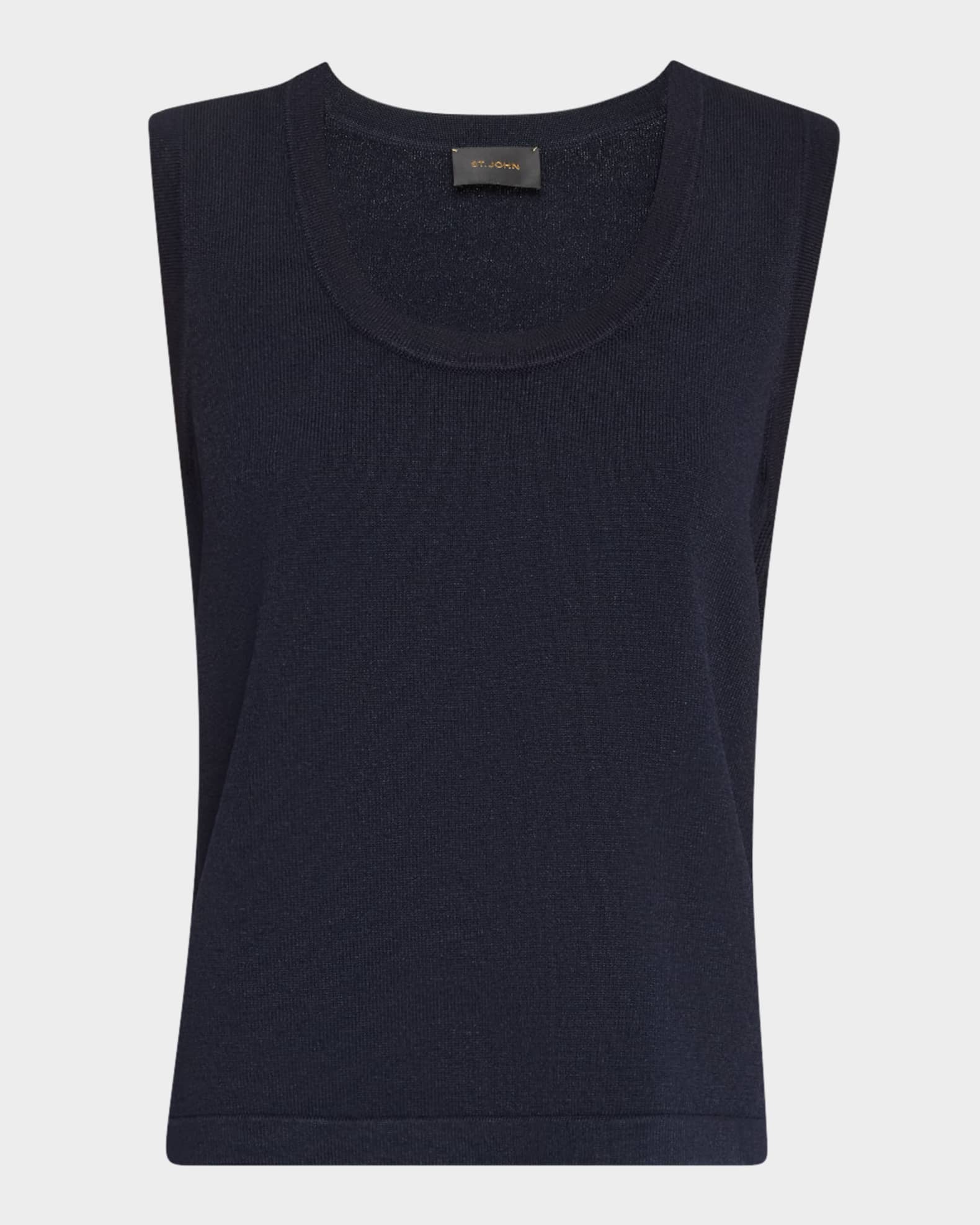 St. John Santiago Knit Scoop-Neck Tank Top | Neiman Marcus