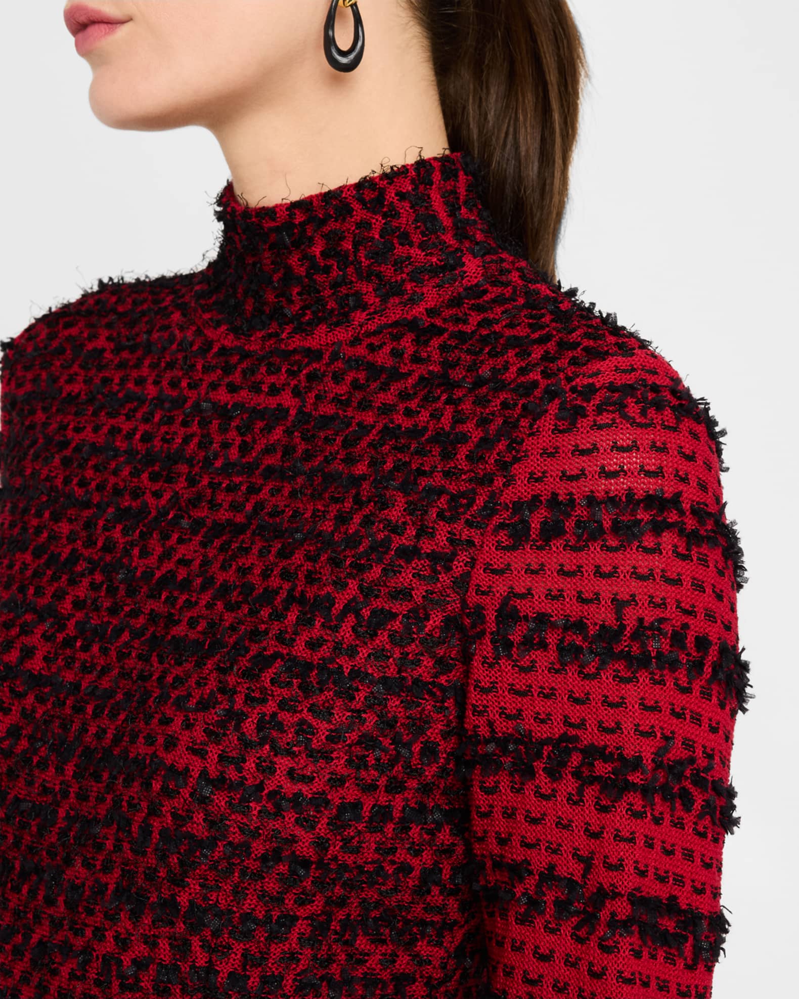 Misook Two-Toned Eyelash Knit Mini Dress | Neiman Marcus
