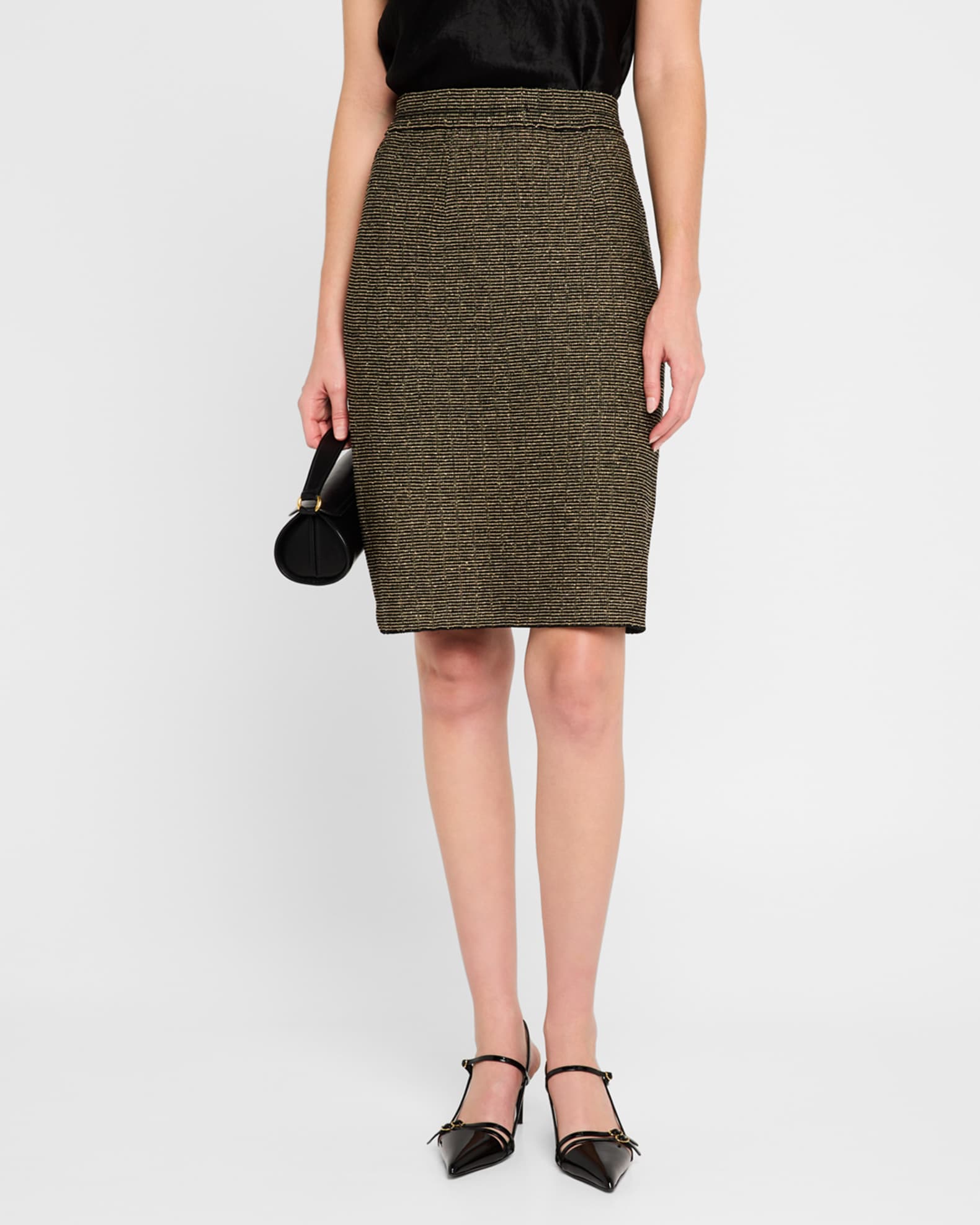 Misook Knit Straight Knee-Length Skirt | Neiman Marcus