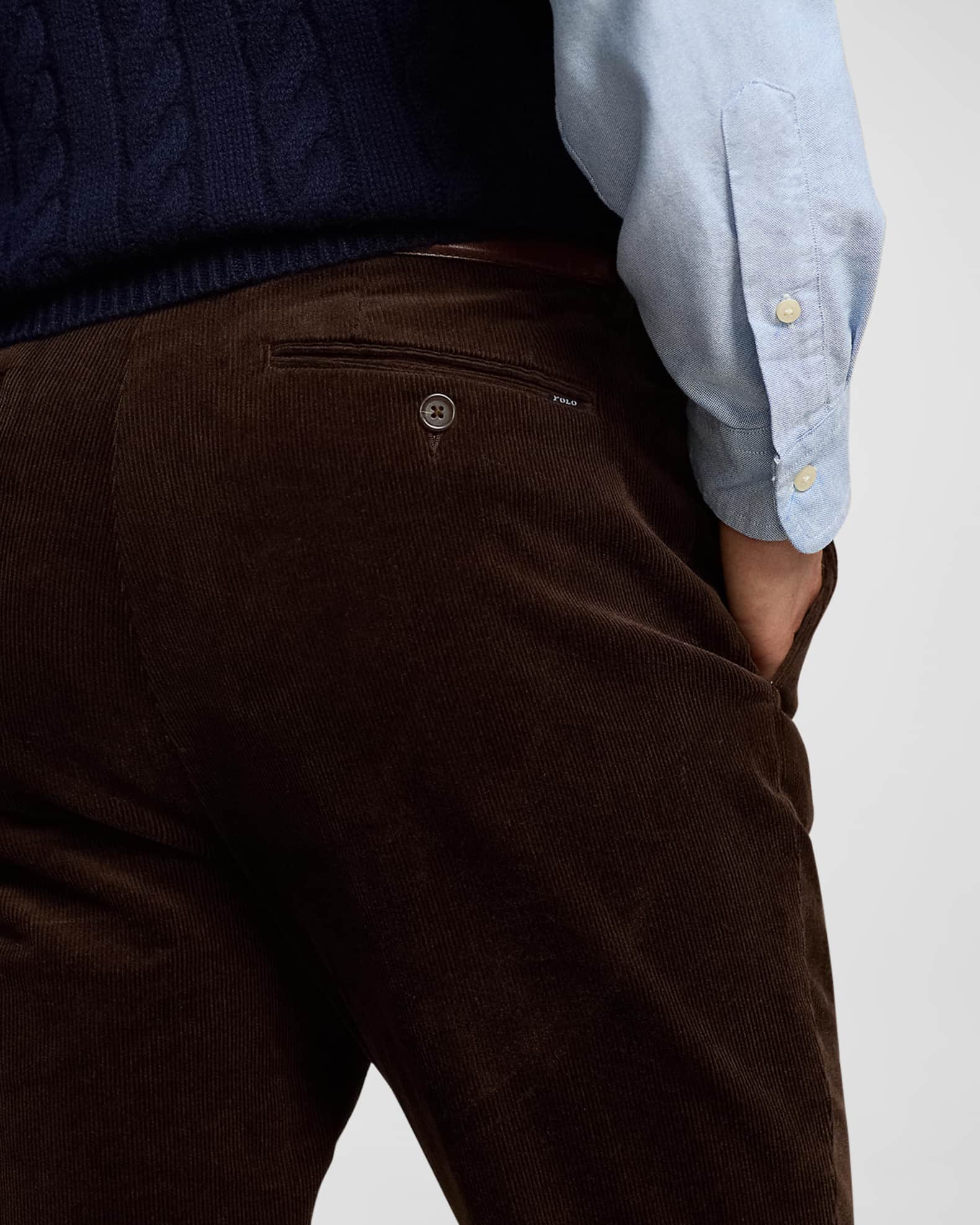 Polo Ralph Lauren Men's Stretch Slim-Fit Corduroy Pants | Neiman Marcus