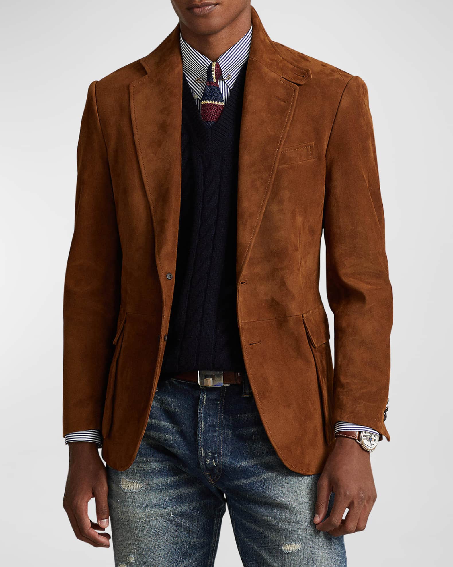Polo Ralph Lauren Men's RL67 Suede Jacket | Neiman Marcus