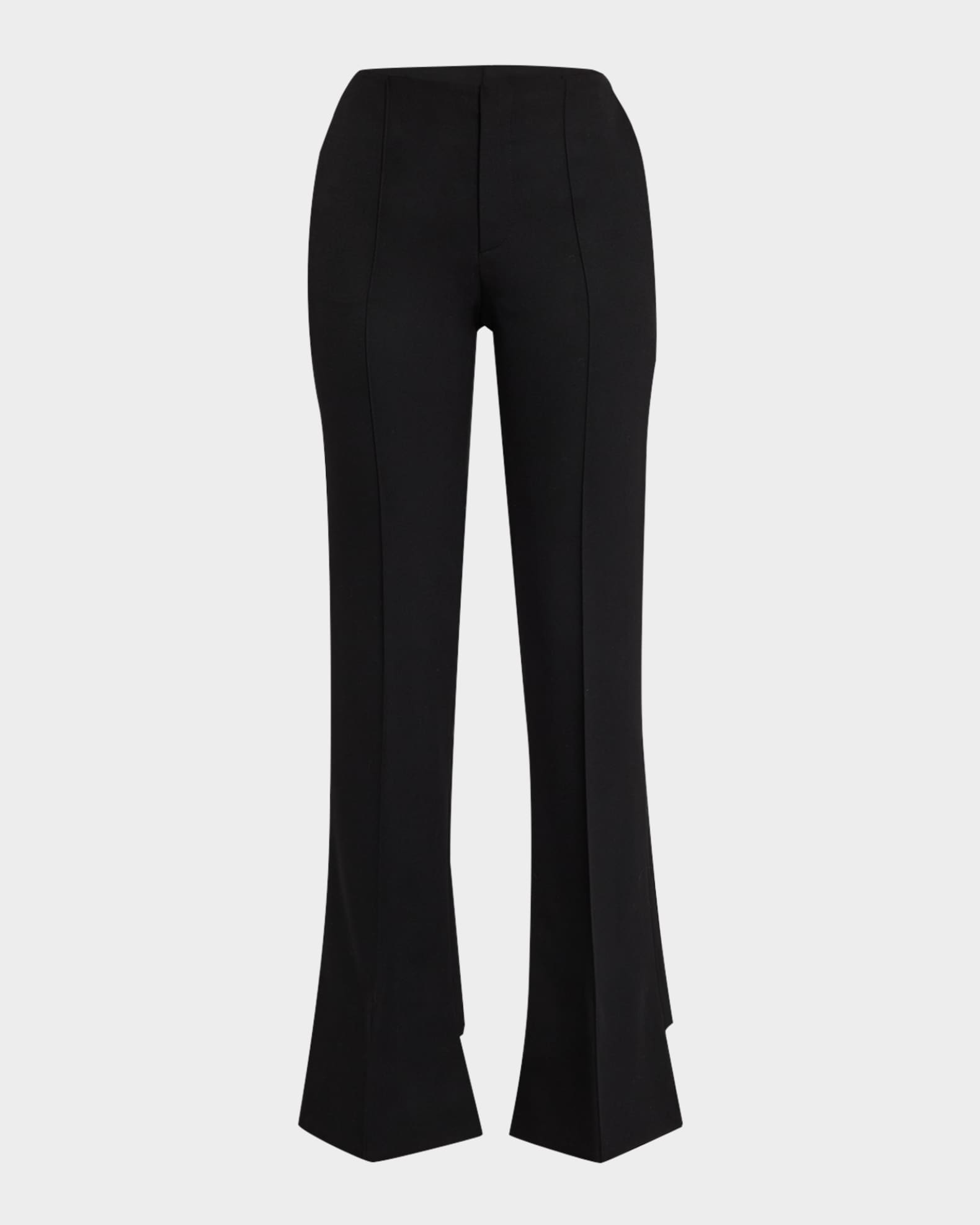 Chloe Mid-Rise Kickflare Step-Hem Trousers | Neiman Marcus