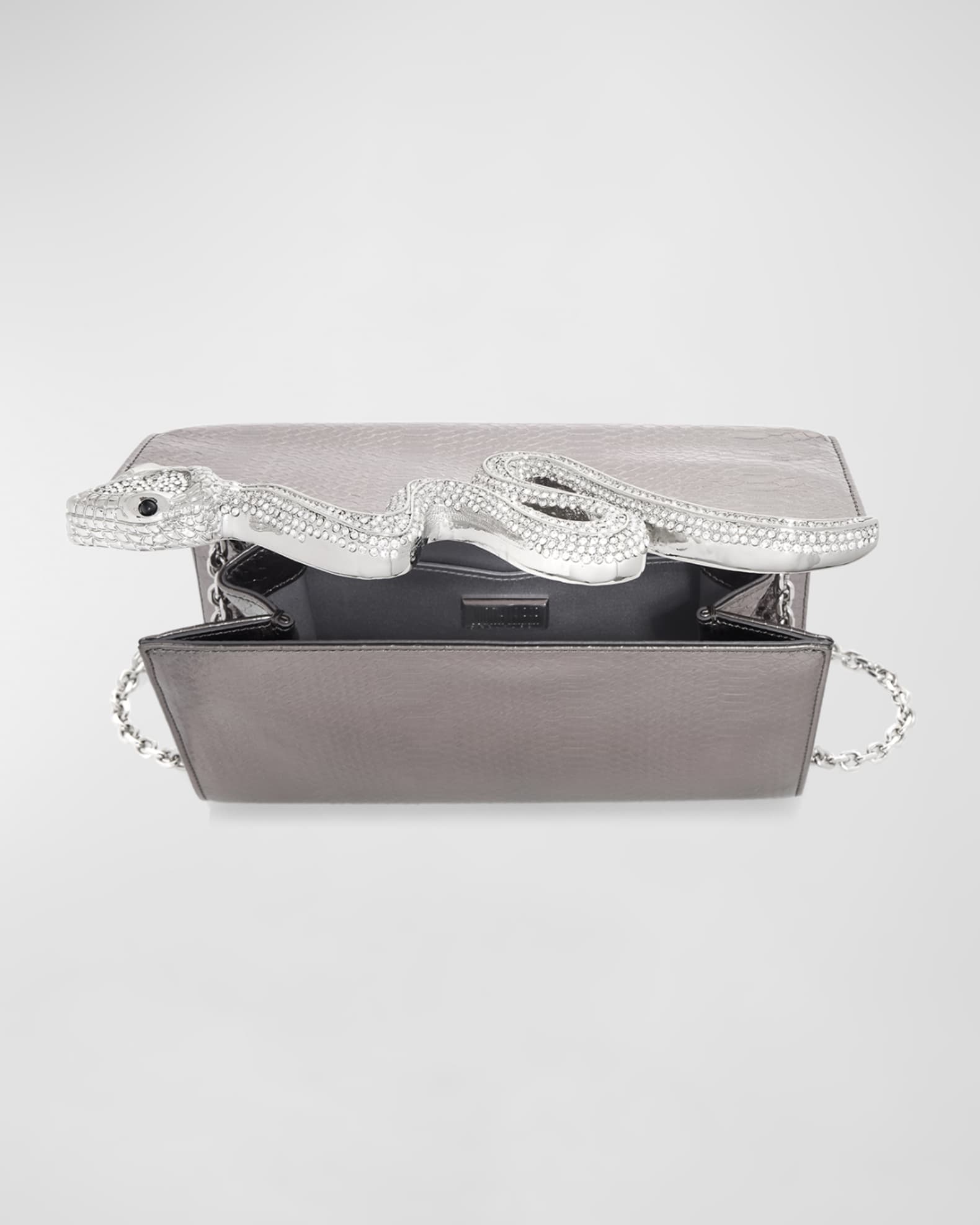 Judith Leiber Couture Serpent Snake-Embossed Vegan Leather Clutch Bag ...