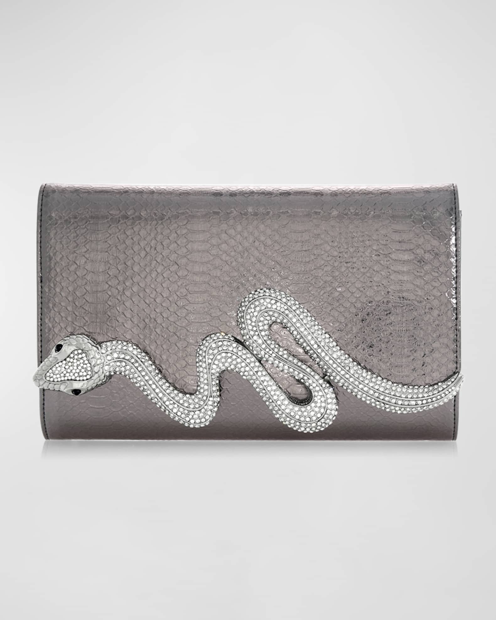 Judith Leiber Couture Serpent Snake-Embossed Vegan Leather Clutch Bag ...