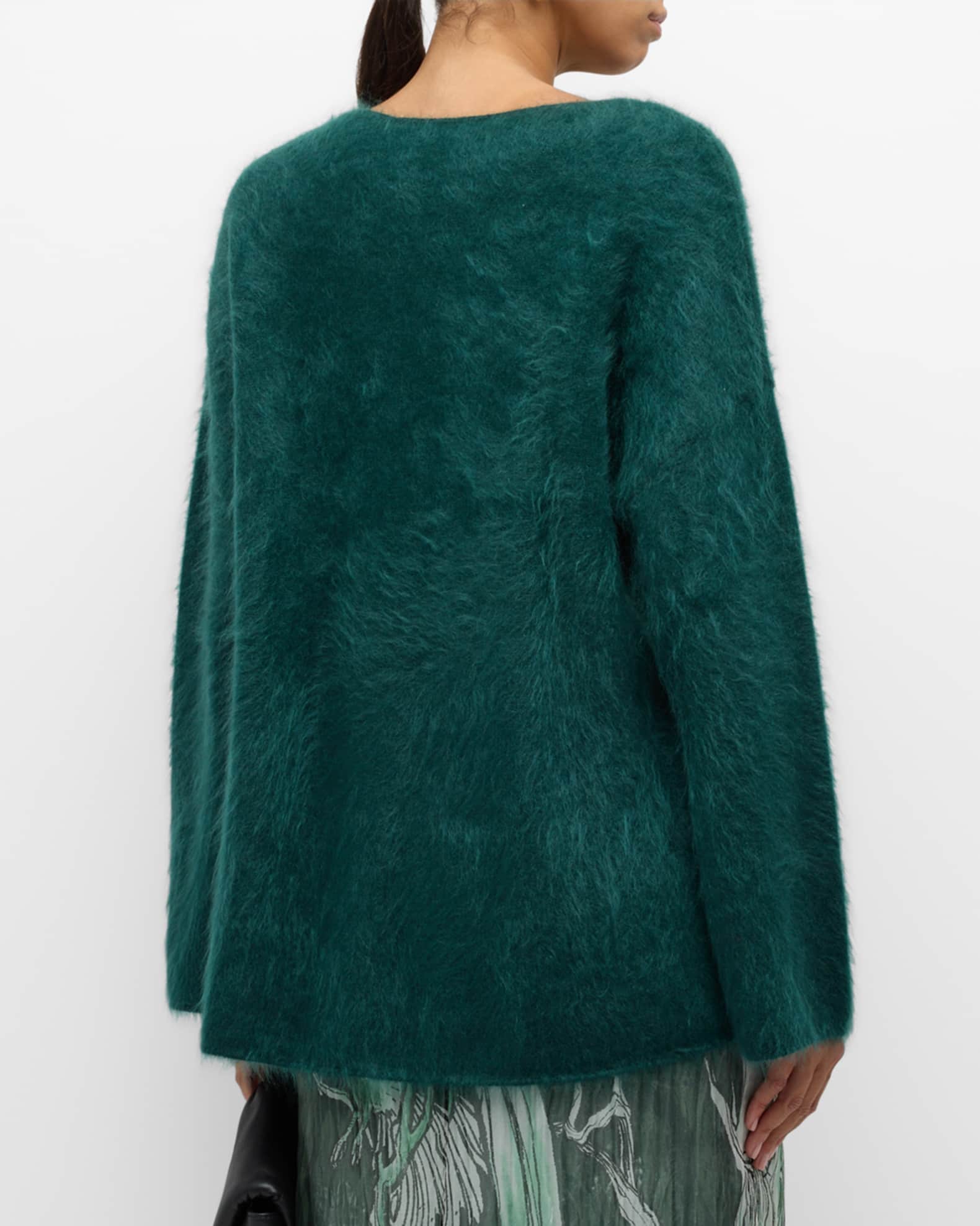 Jason Wu Collection Brushed Cashmere Knit Crewneck Sweater | Neiman Marcus