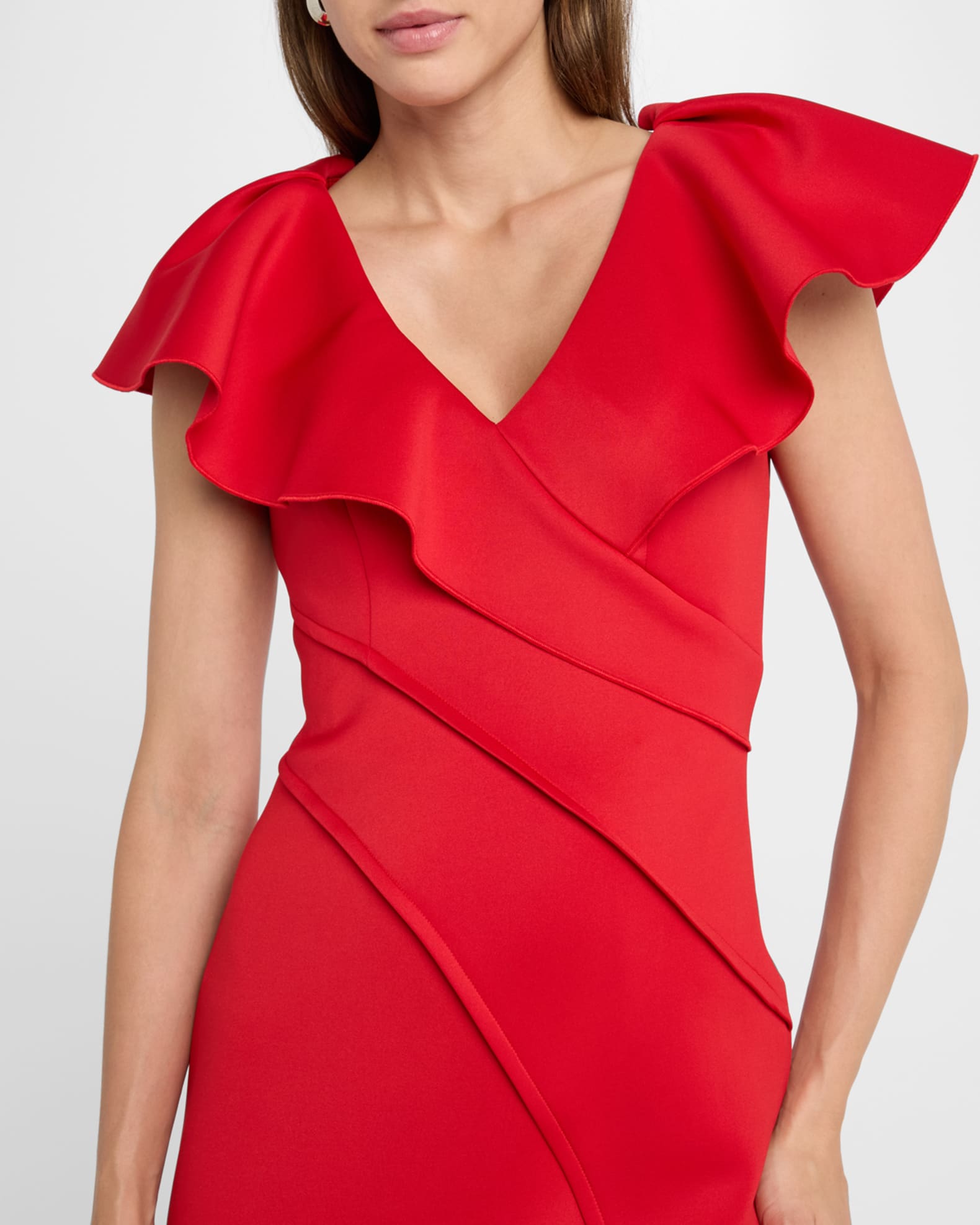 Jovani Ruffle Pintuck Bodycon Dress | Neiman Marcus