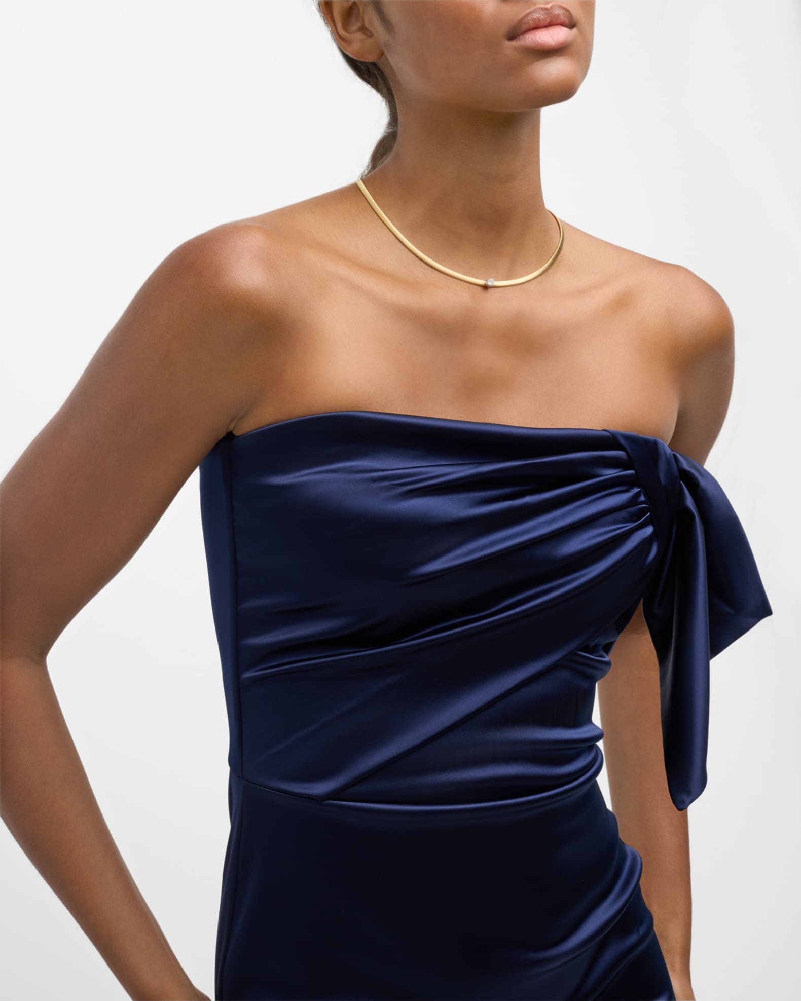 Marco Bicego 18K Yellow Gold Coil Collar Necklace with Single Cushion ...