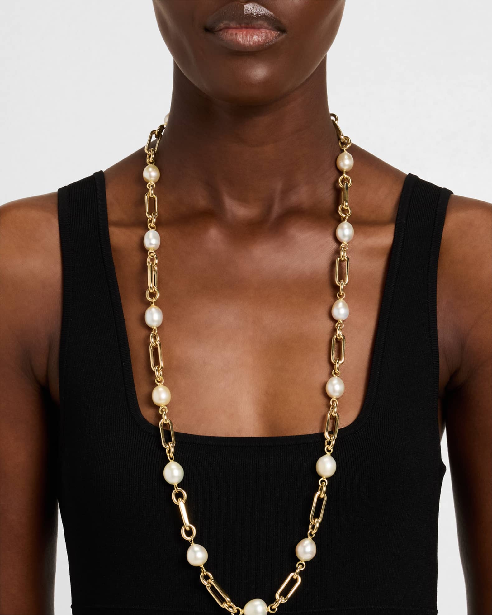 Pearls By Shari Amalfi Coast 18K Yellow Gold South Sea Pearl Necklace ...