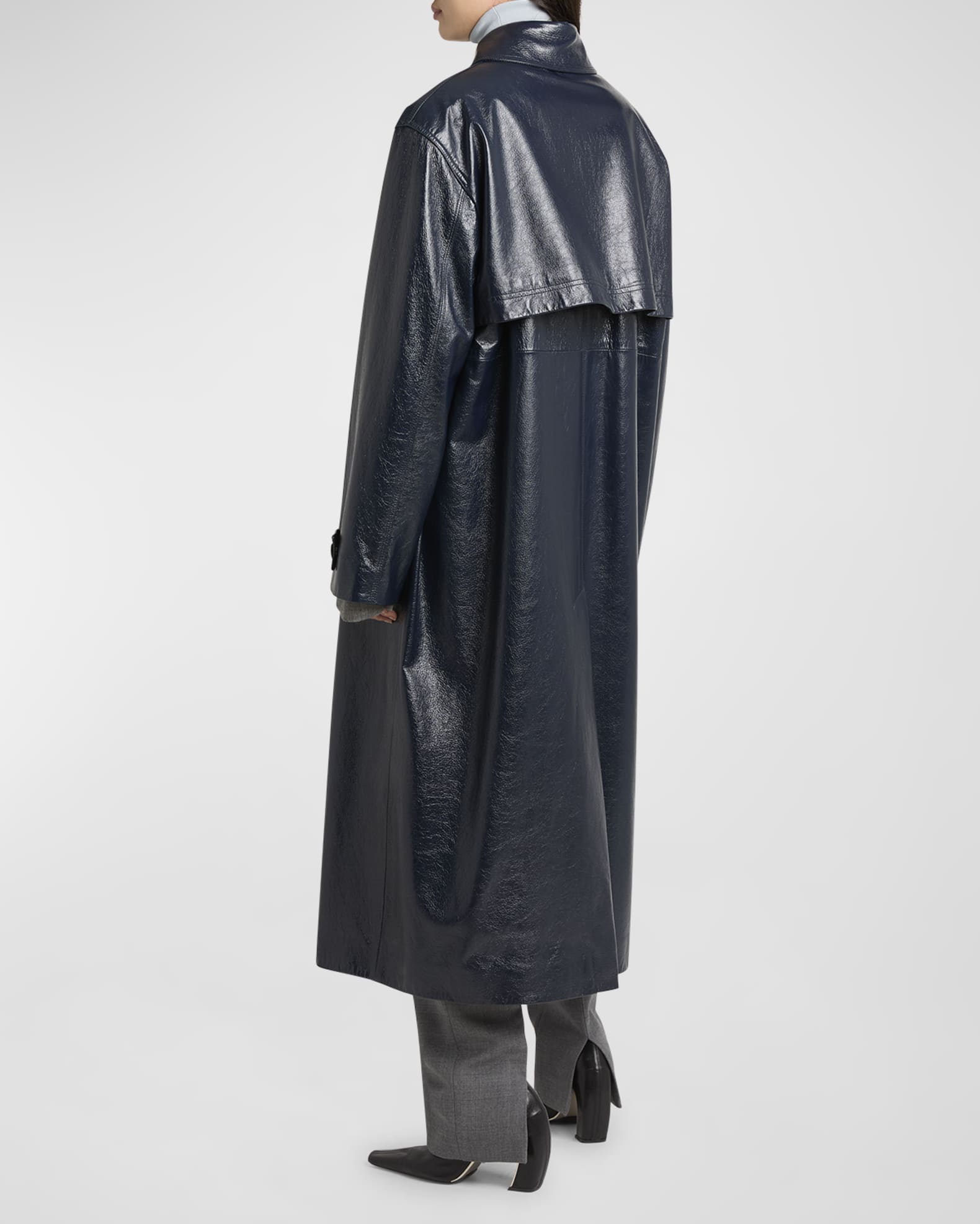 Jil Sander Patent Leather Long Trench Coat | Neiman Marcus Jil Sander Patent Leather Long Trench Coat | Neiman Marcus