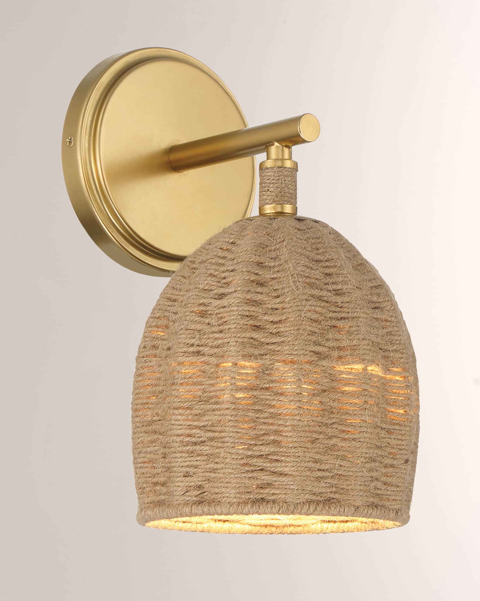 Crystorama Jace 10" 1-Light Soft Gold Sconce | Neiman Marcus