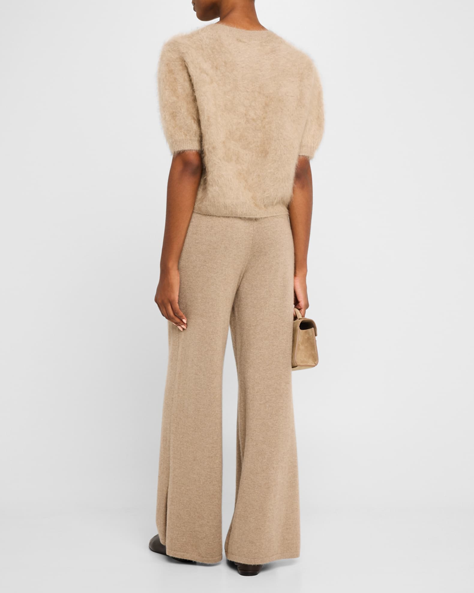 Lisa Yang Juniper Cropped Brushed Cashmere Sweater Neiman Marcus
