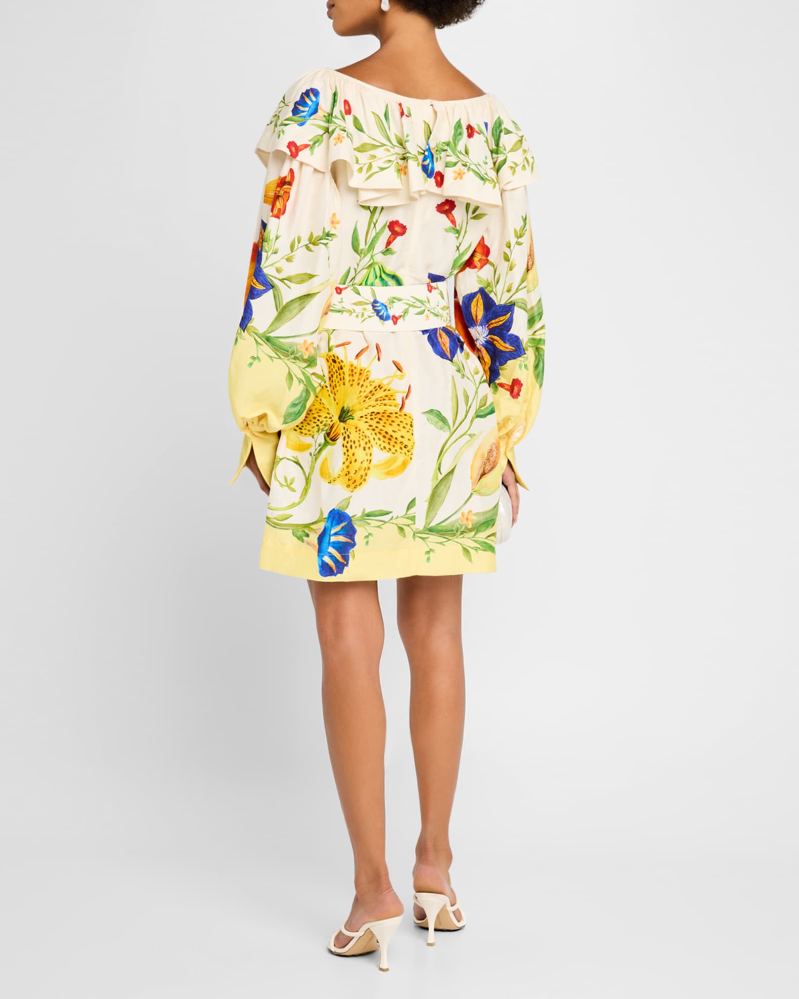ALEMAIS Flores Floral Mini Dress | Neiman Marcus