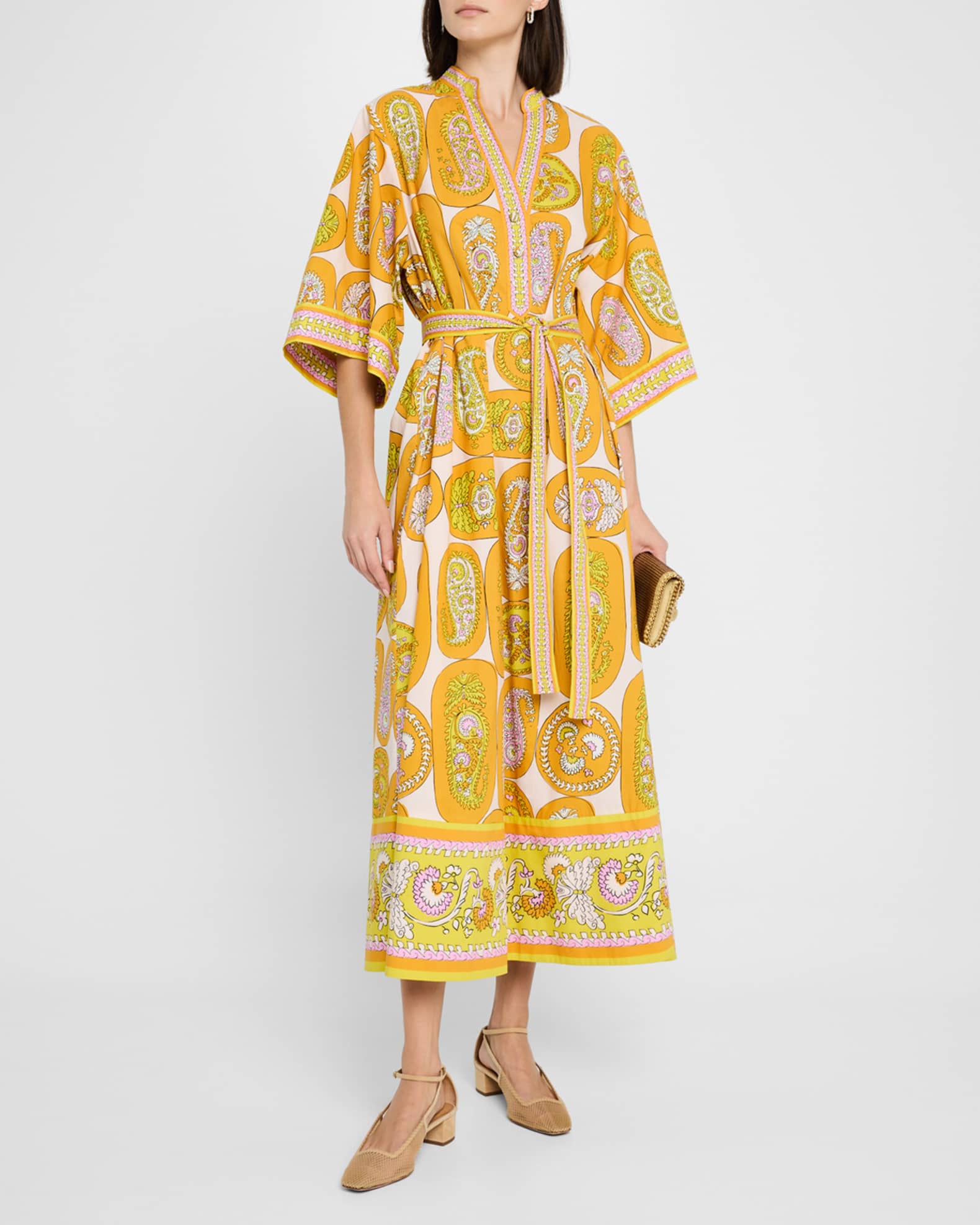 ALEMAIS Diana Belted Midi Dress | Neiman Marcus