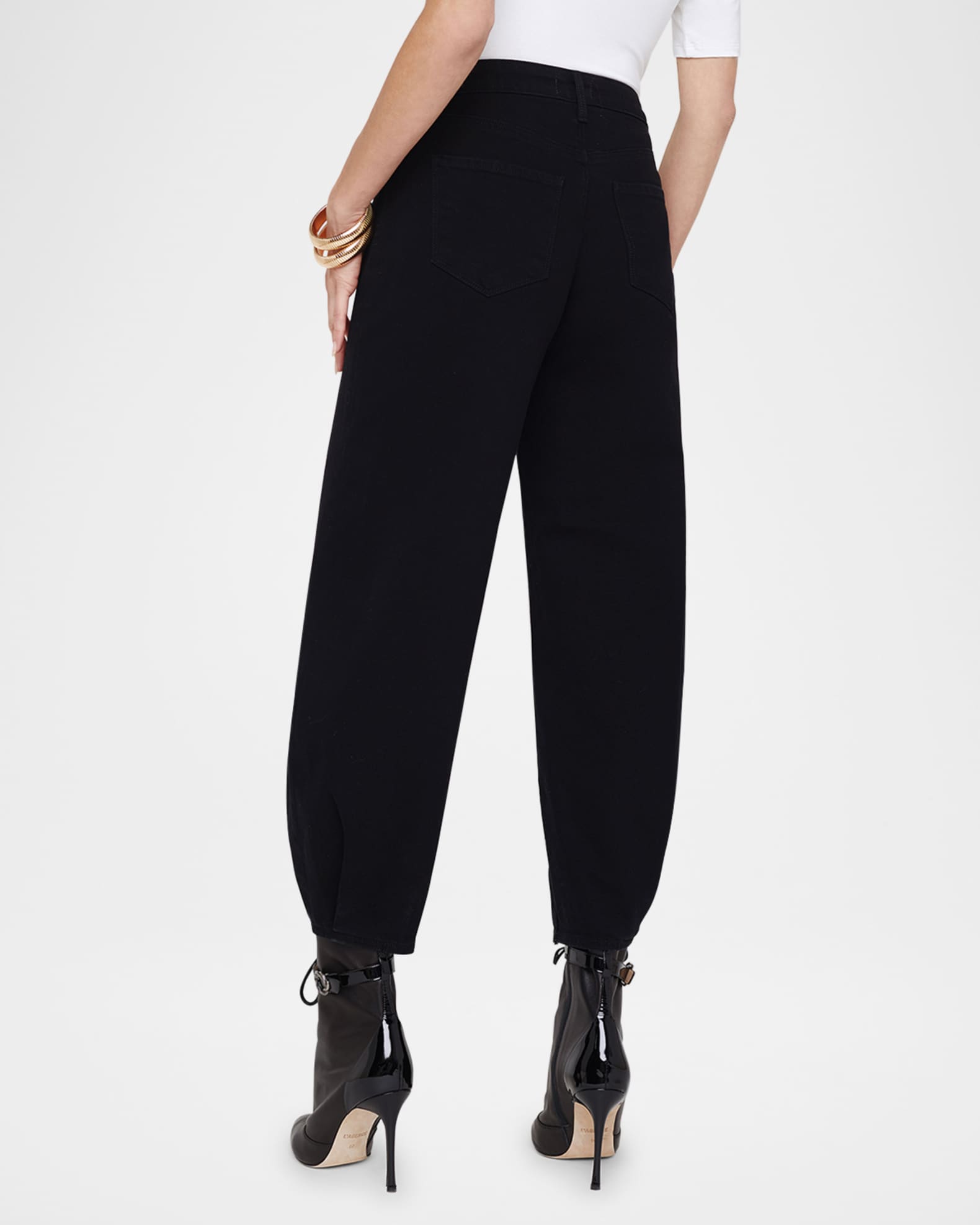 L'Agence Krista High-Rise Tapered Jeans | Neiman Marcus