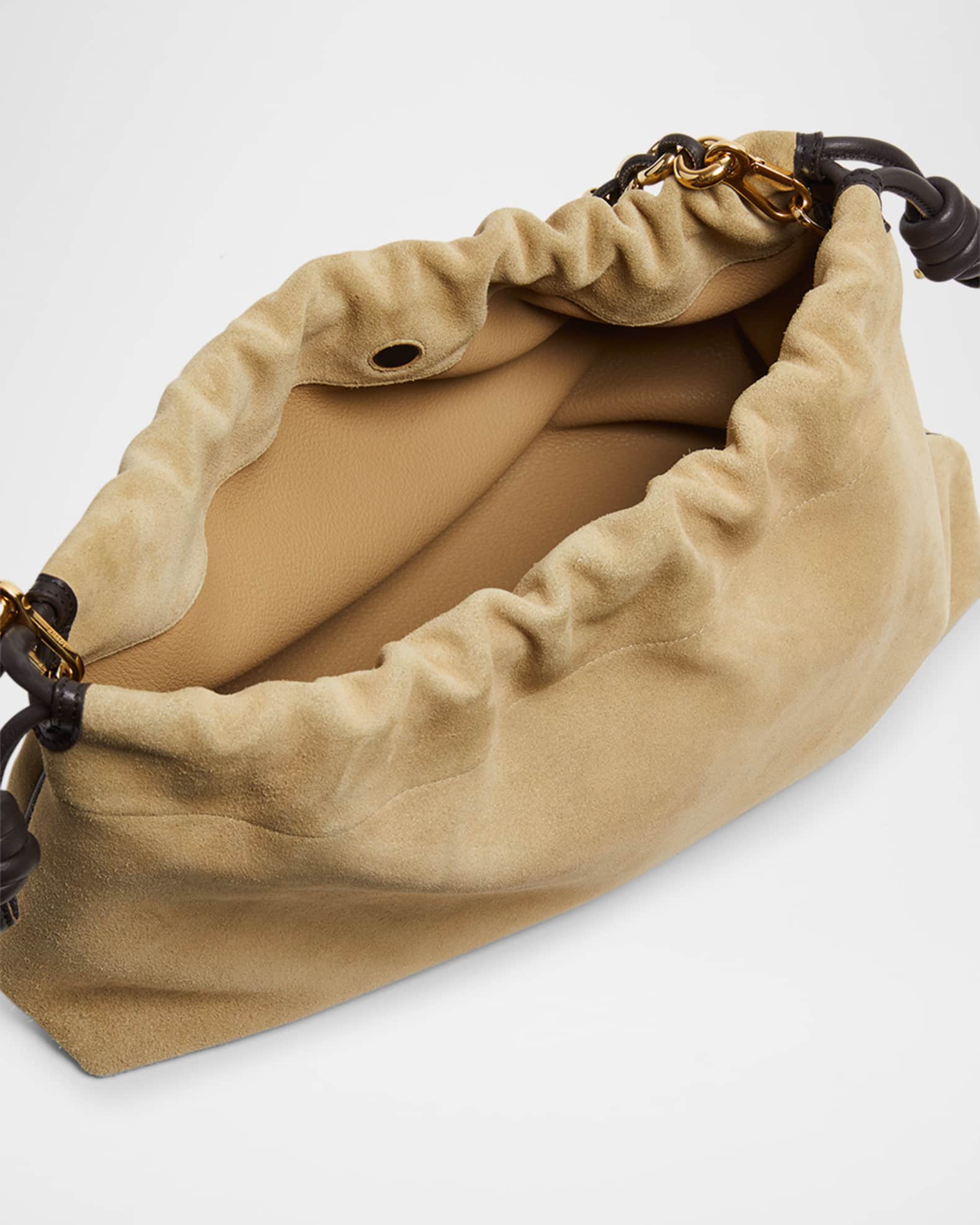 Loewe Flamenco Large Suede Shoulder Bag | Neiman Marcus