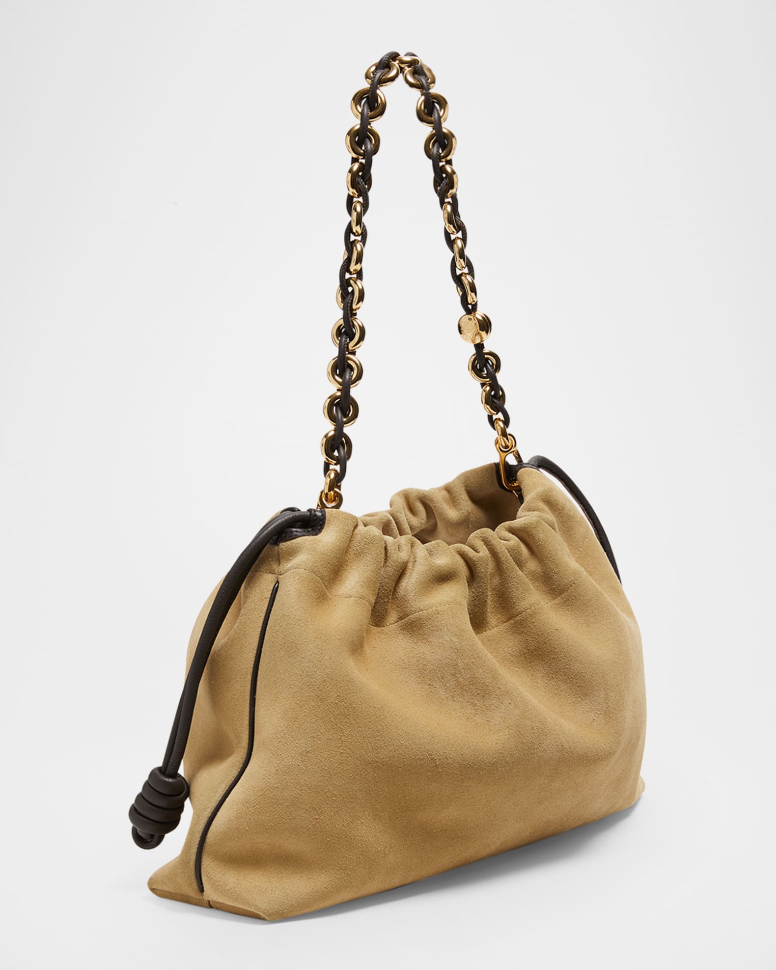 Loewe Flamenco Large Suede Shoulder Bag | Neiman Marcus
