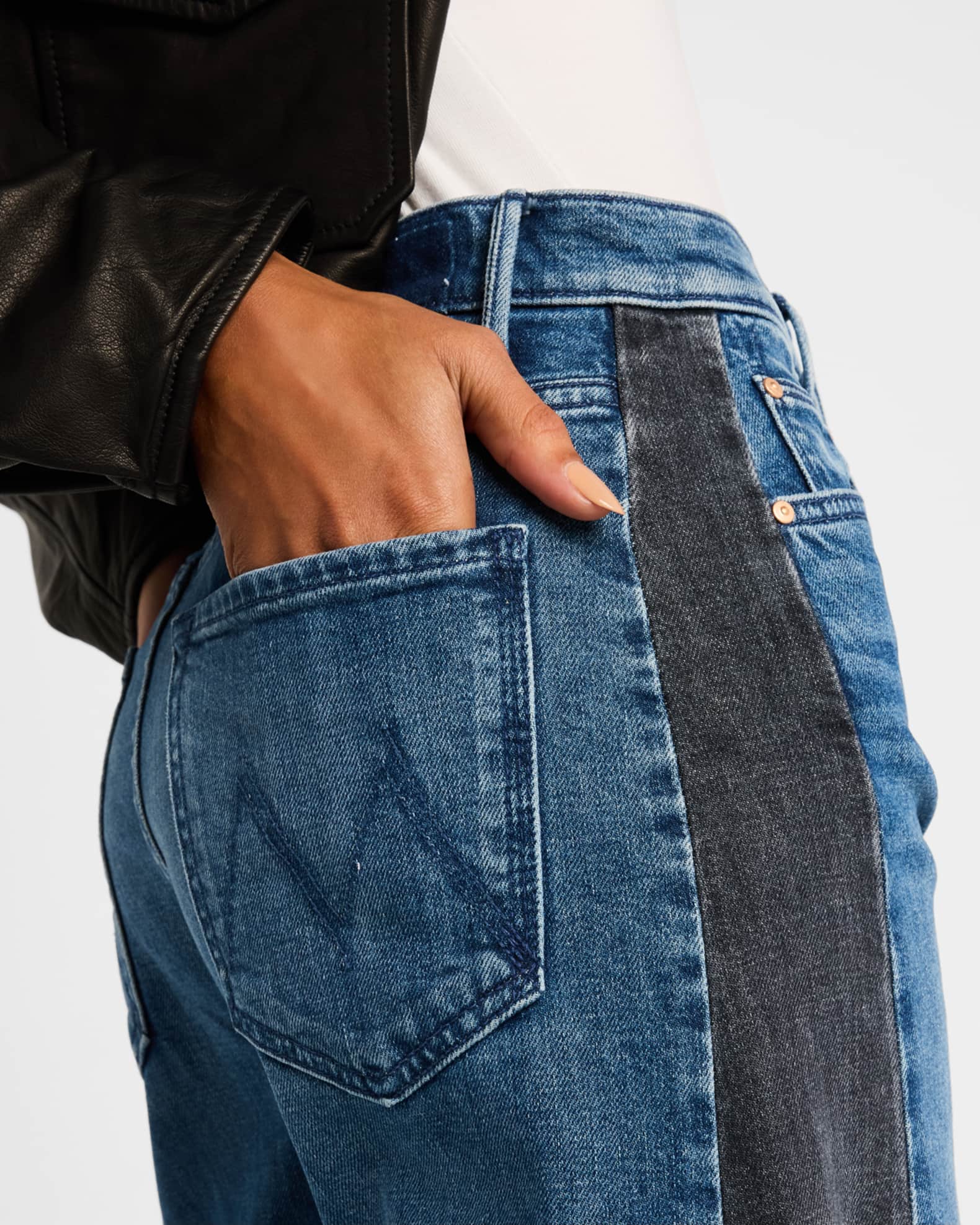 MOTHER Lil' Half Pipe Flood Jeans | Neiman Marcus