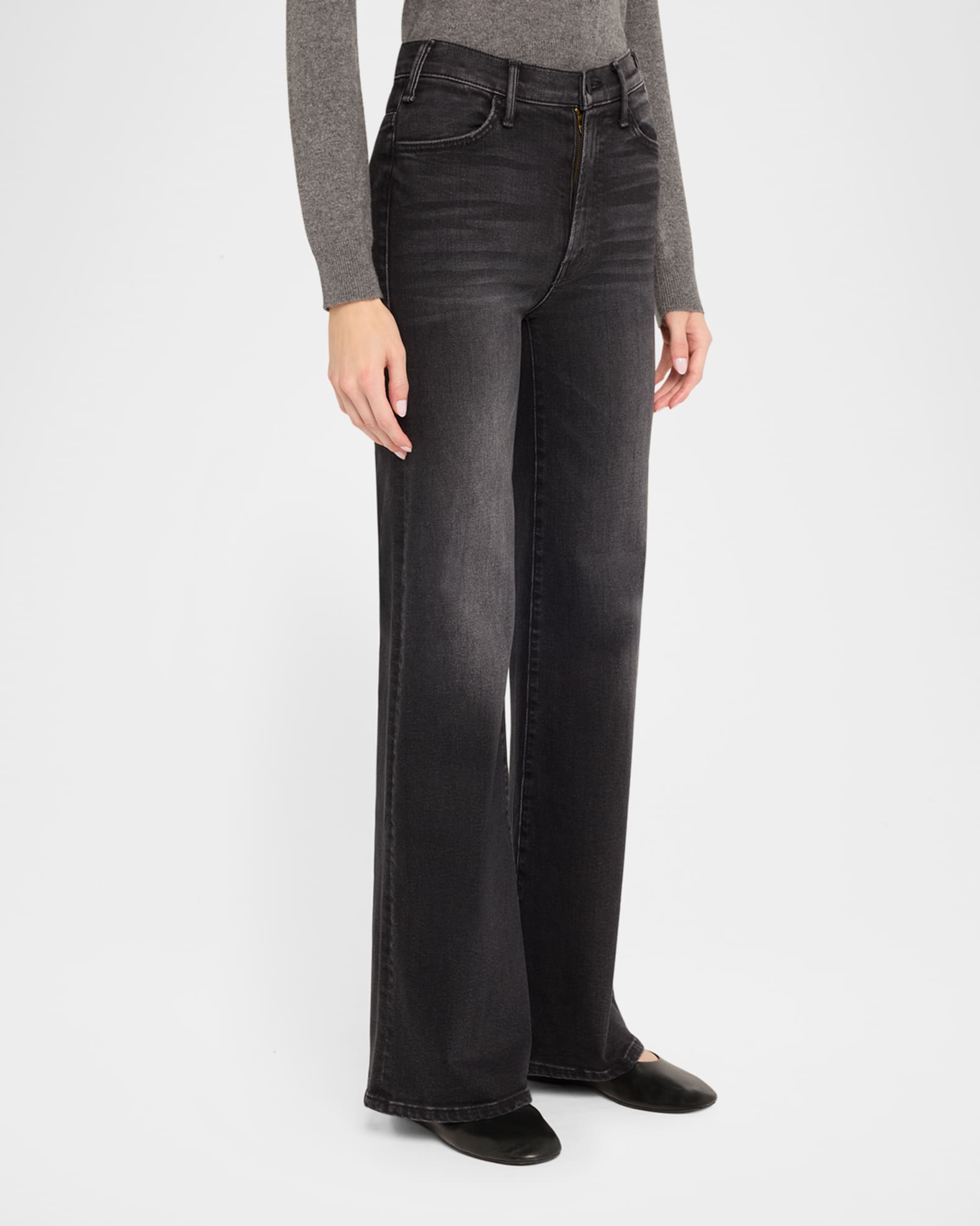 MOTHER The Hustler Roller Sneak Jeans | Neiman Marcus